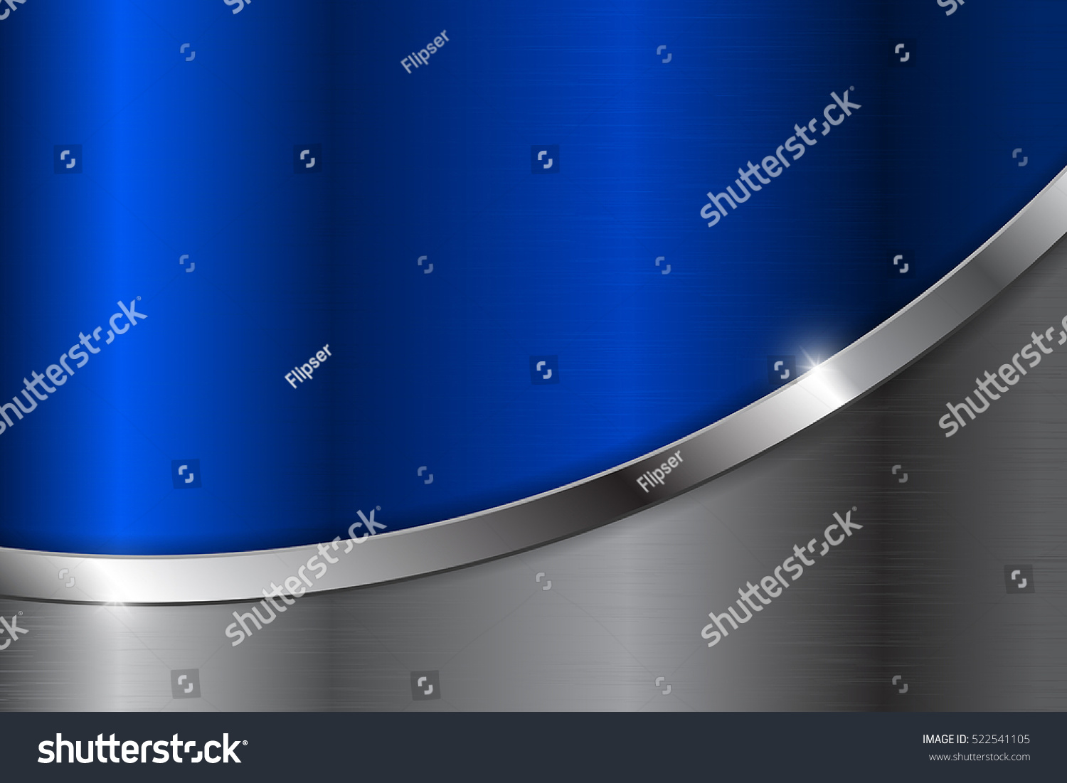 Blue Metal Background Vector Illustration Stock Vector (Royalty Free ...