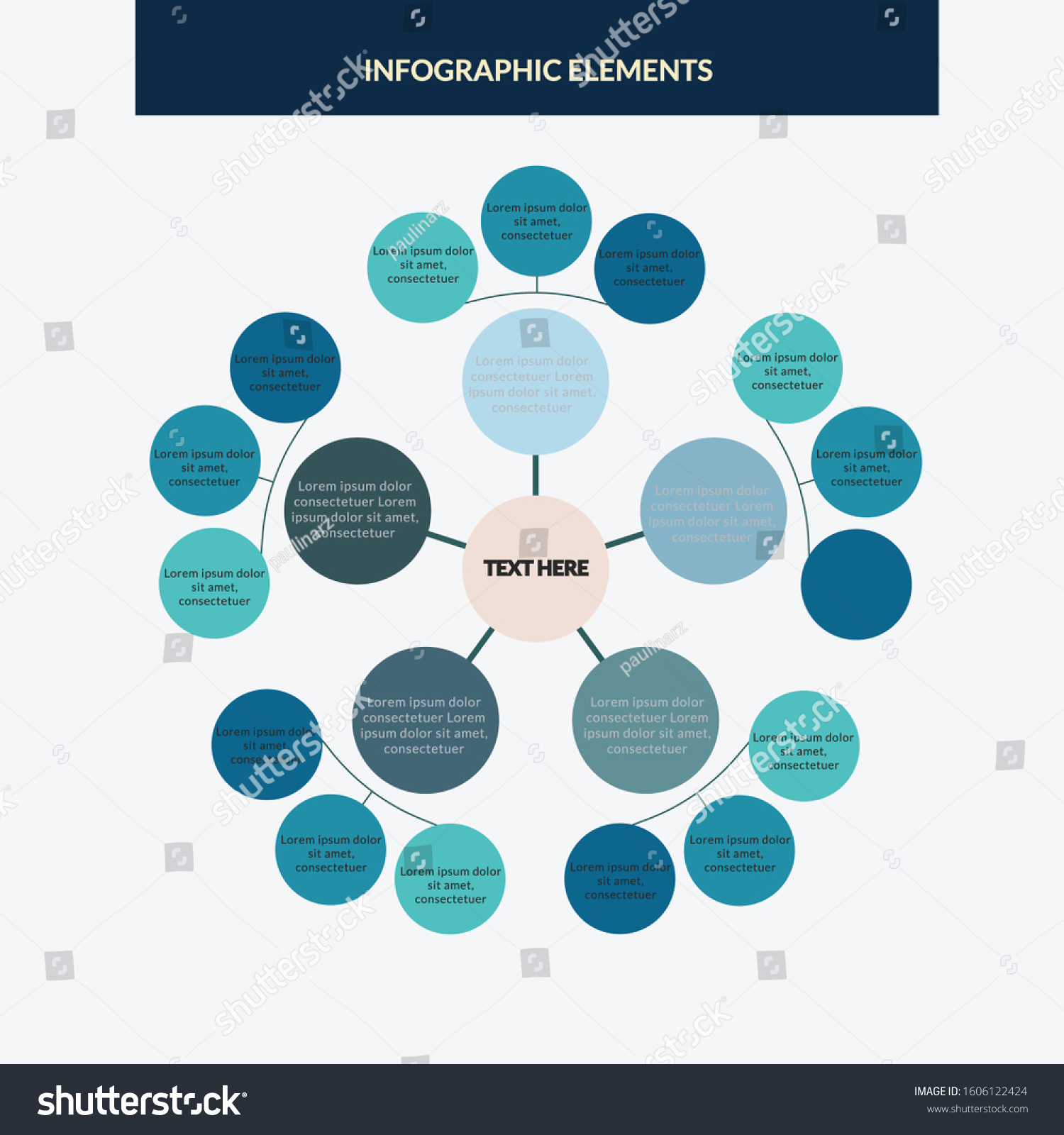 Blue Mind Map Project Organization Presentation: เวกเตอร์สต็อก (ปลอดค่าลิขสิทธิ์) 1606122424 ...