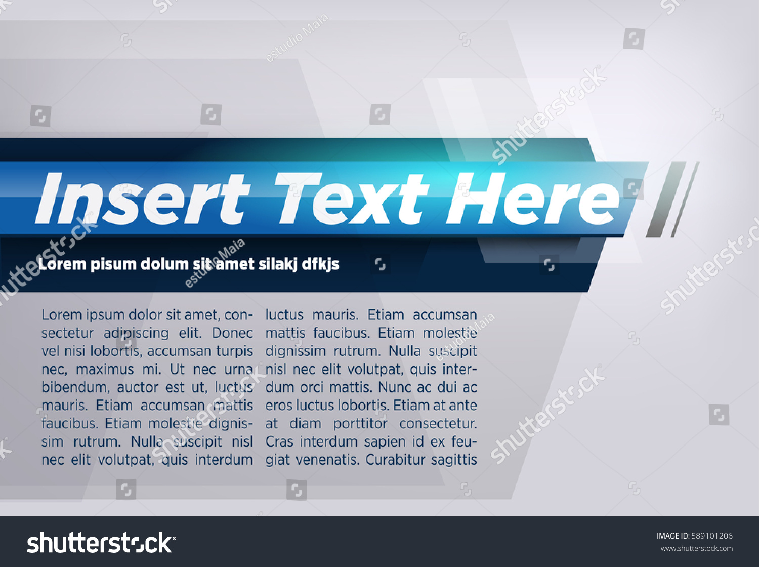 Blue Modern Layout Title Design Stock Vector (Royalty Free) 589101206 ...