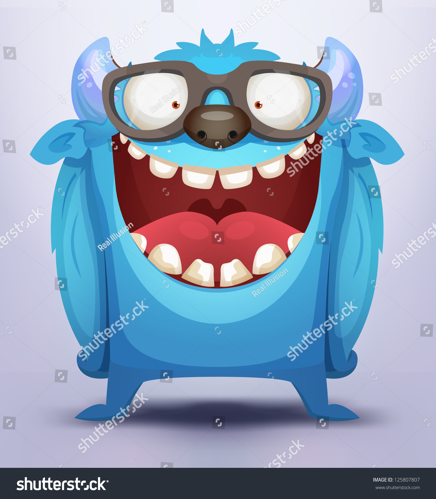 Blue Monster Stock Vector (Royalty Free) 125807807 | Shutterstock