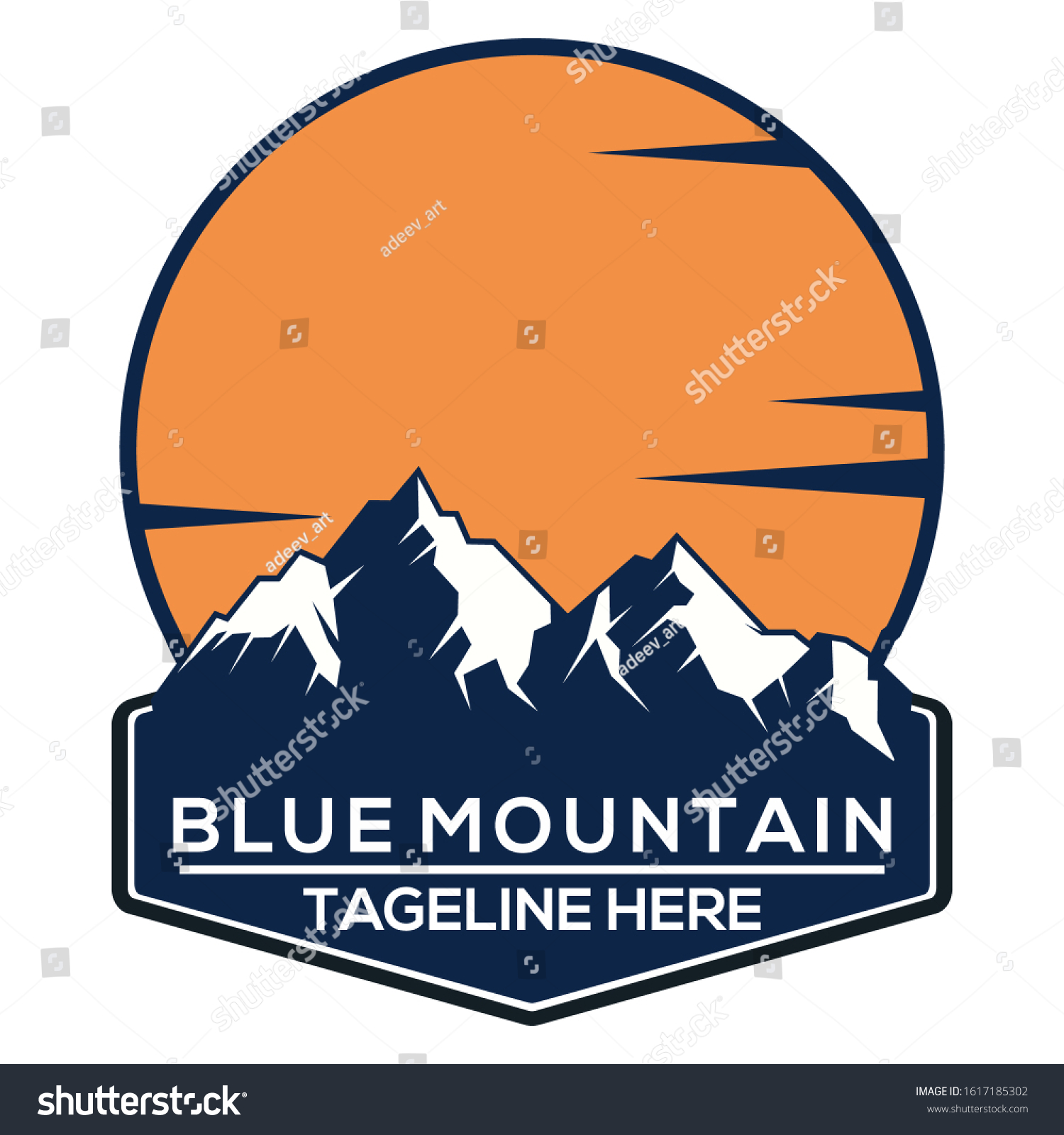 Blue Mountain Logo Icon Vector Stock Vector (Royalty Free) 1617185302 ...
