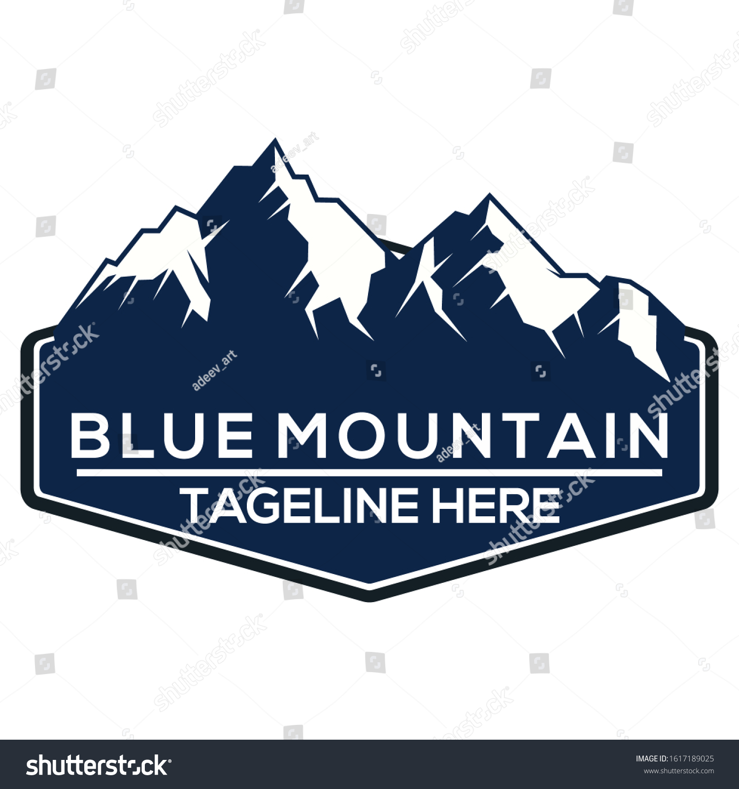 Blue Mountain Logo Icon Vector Stock Vector (Royalty Free) 1617189025 ...