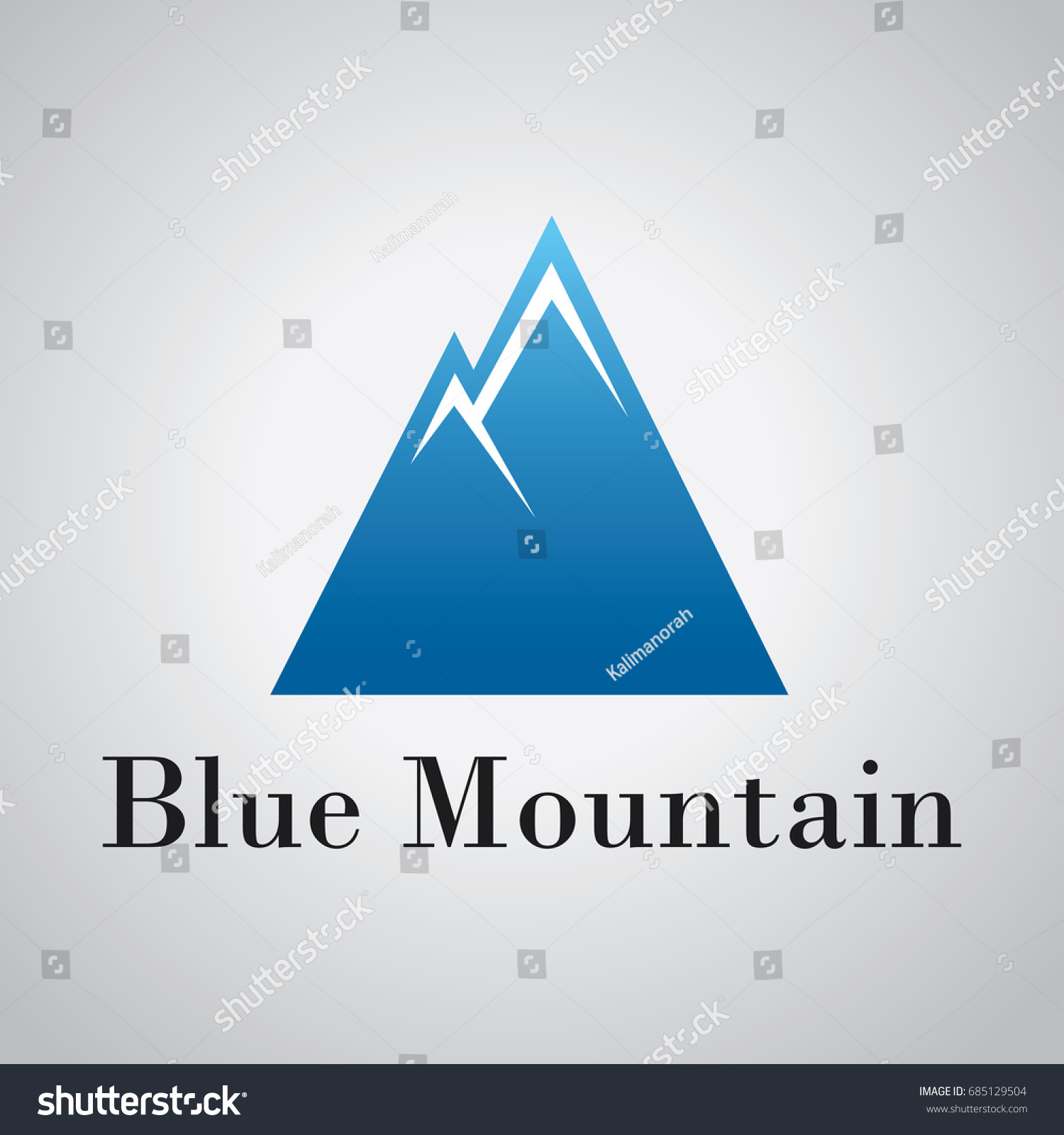 Blue Mountain Logo Template Stock Vector (Royalty Free) 685129504