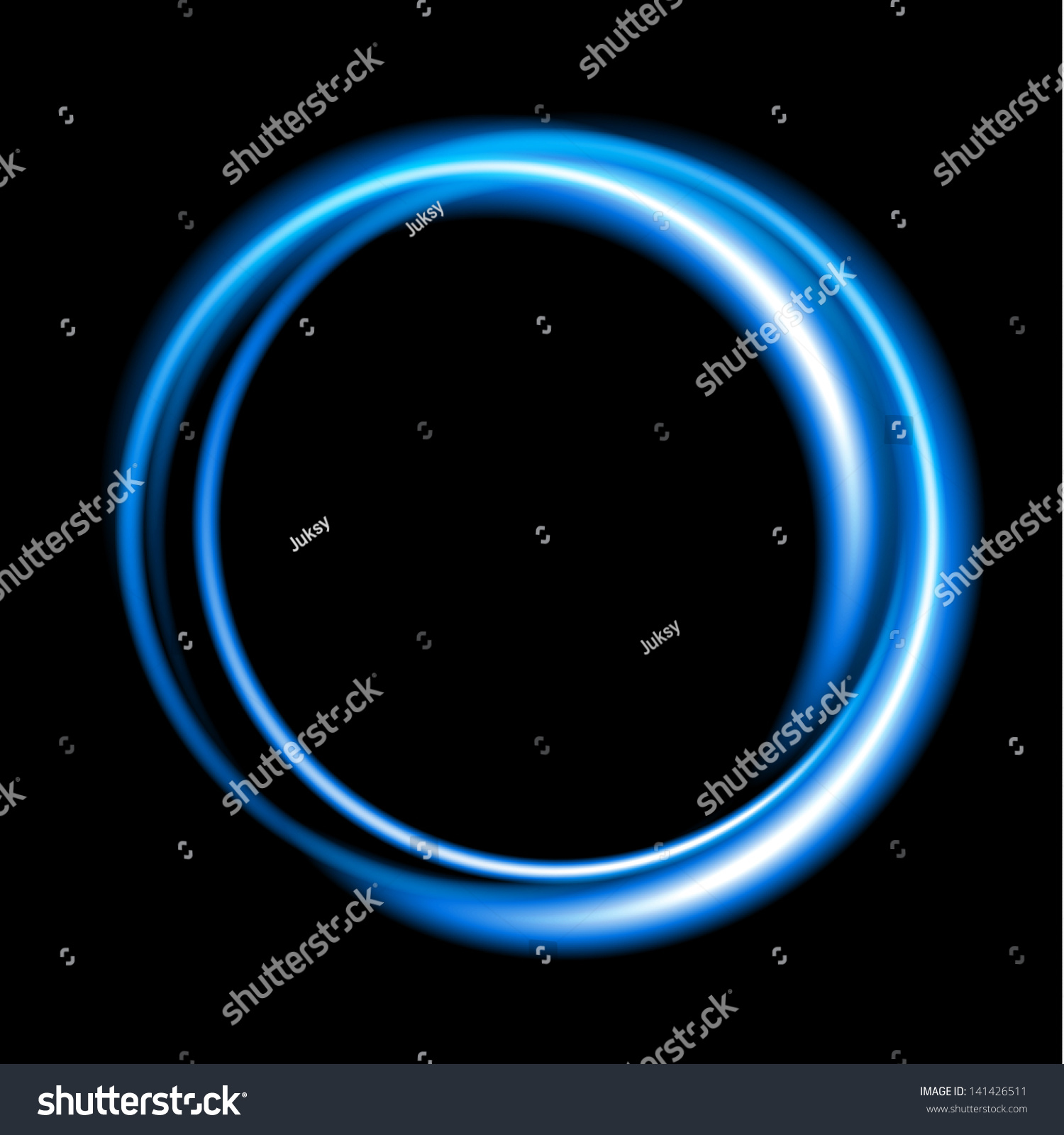 Blue Neon Circle Background Vector Illustration Stock Vector (Royalty ...