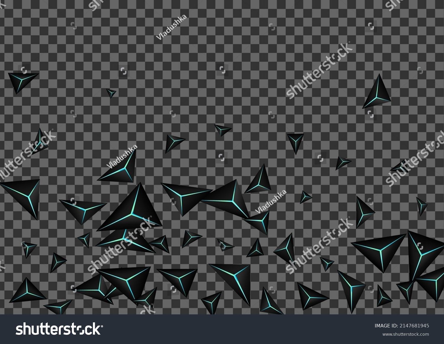 Blue Neon Polygon Background Transparent Vector Stock Vector (Royalty ...