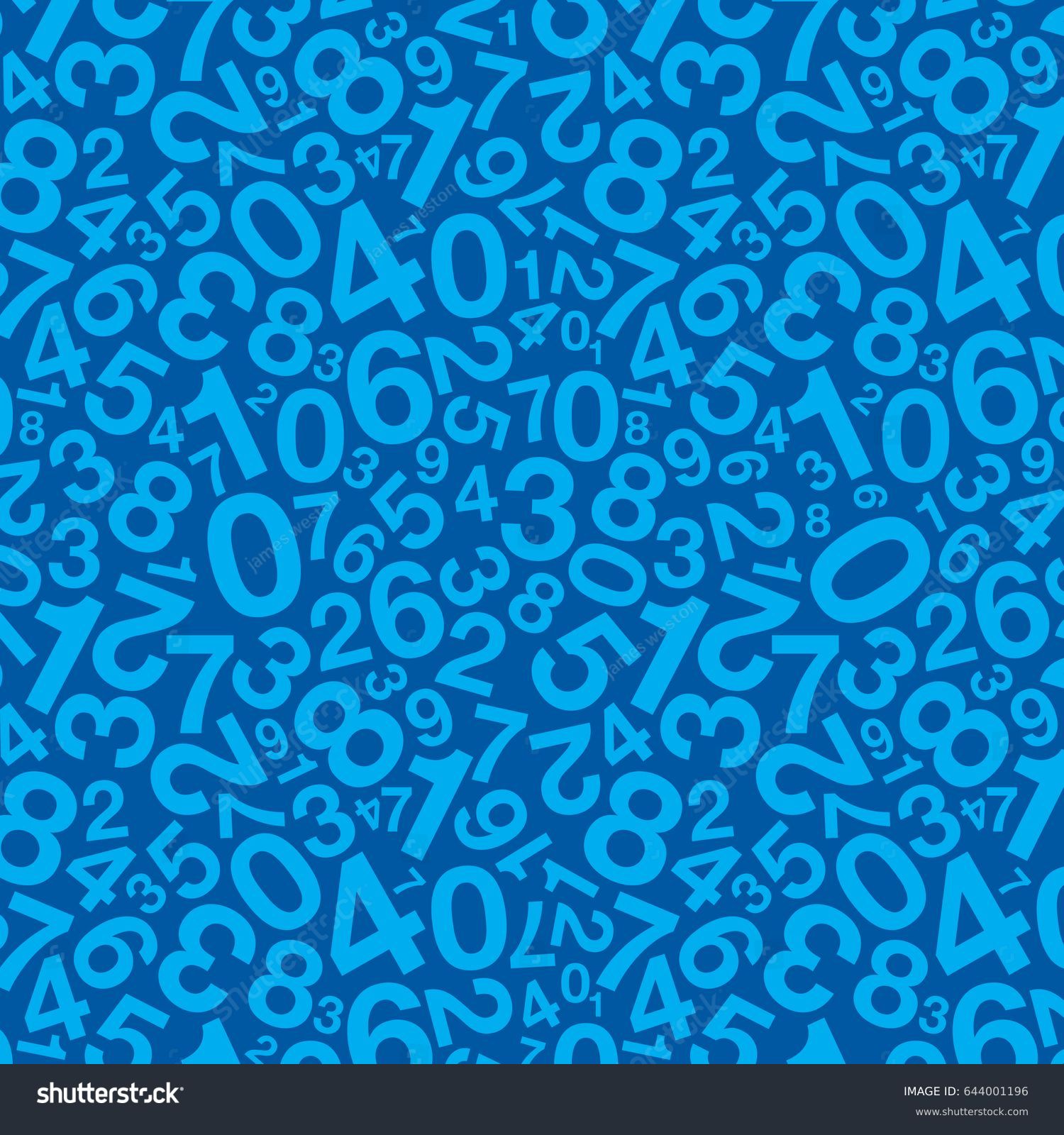 Blue Number Background: vector de stock (libre de regalías) 644001196