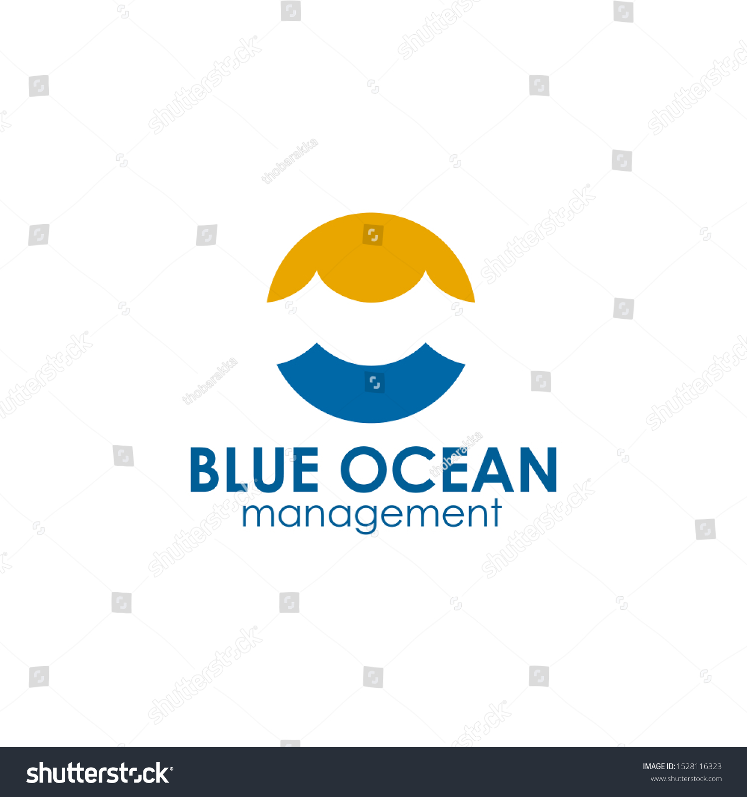 Blue Ocean Logo Design Vector Template Stock Vector (Royalty Free ...