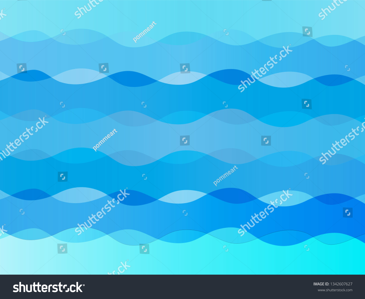 Blue Ocean Wave Stock Vector (Royalty Free) 1342607627 | Shutterstock