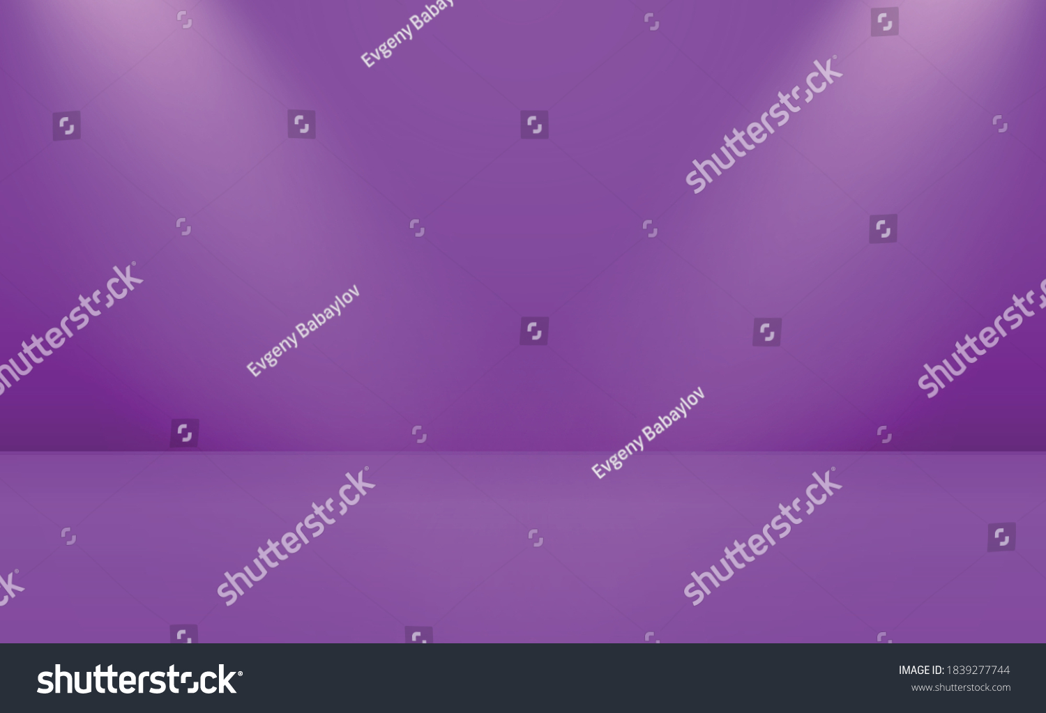 Blue Panoramic Studio Background White Glow 库存矢量图（免版税）1839277744 ...