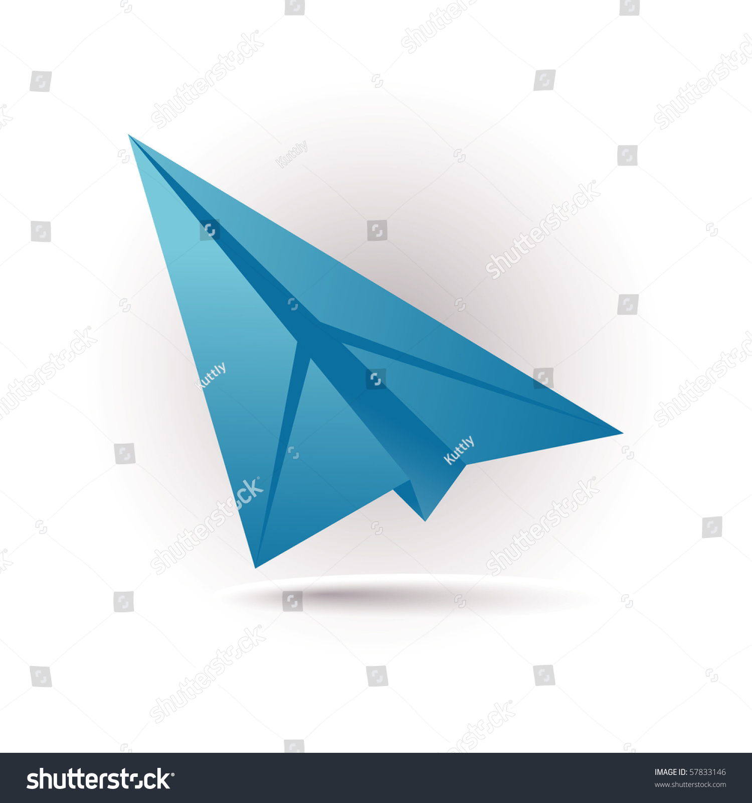 Blue Paper Plane Stock Vector 57833146 - Shutterstock