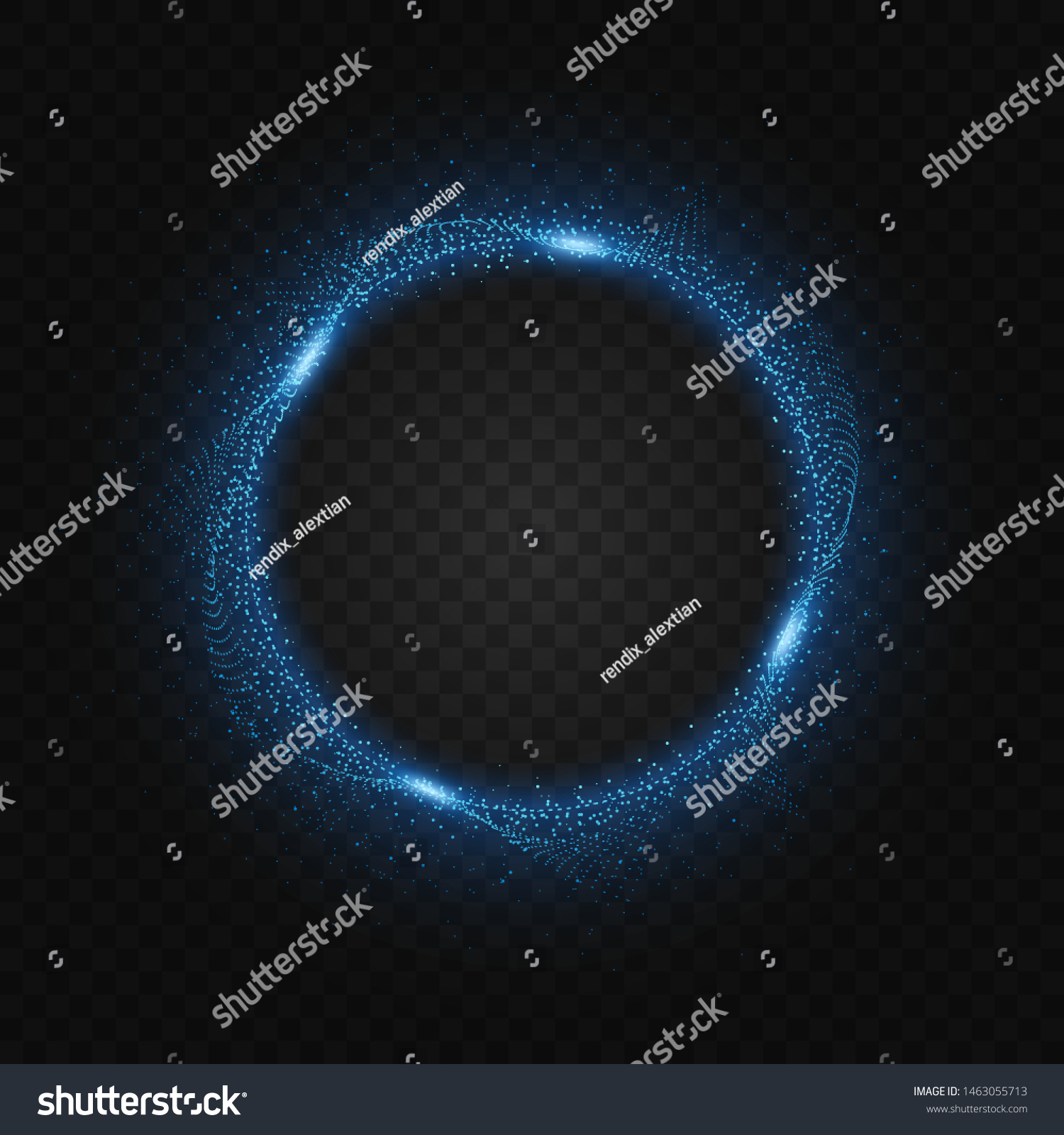 Blue Particles Liquid Dynamic Flow On Stock Vector (Royalty Free ...