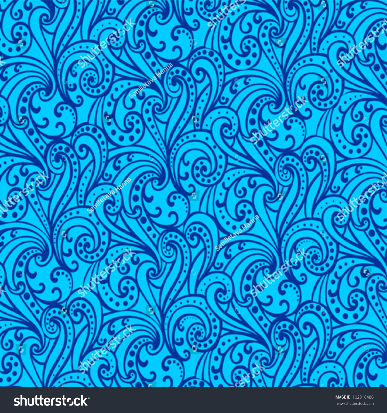 Blue Pattern Modern Style Vector Illustration Stock Vector (Royalty ...