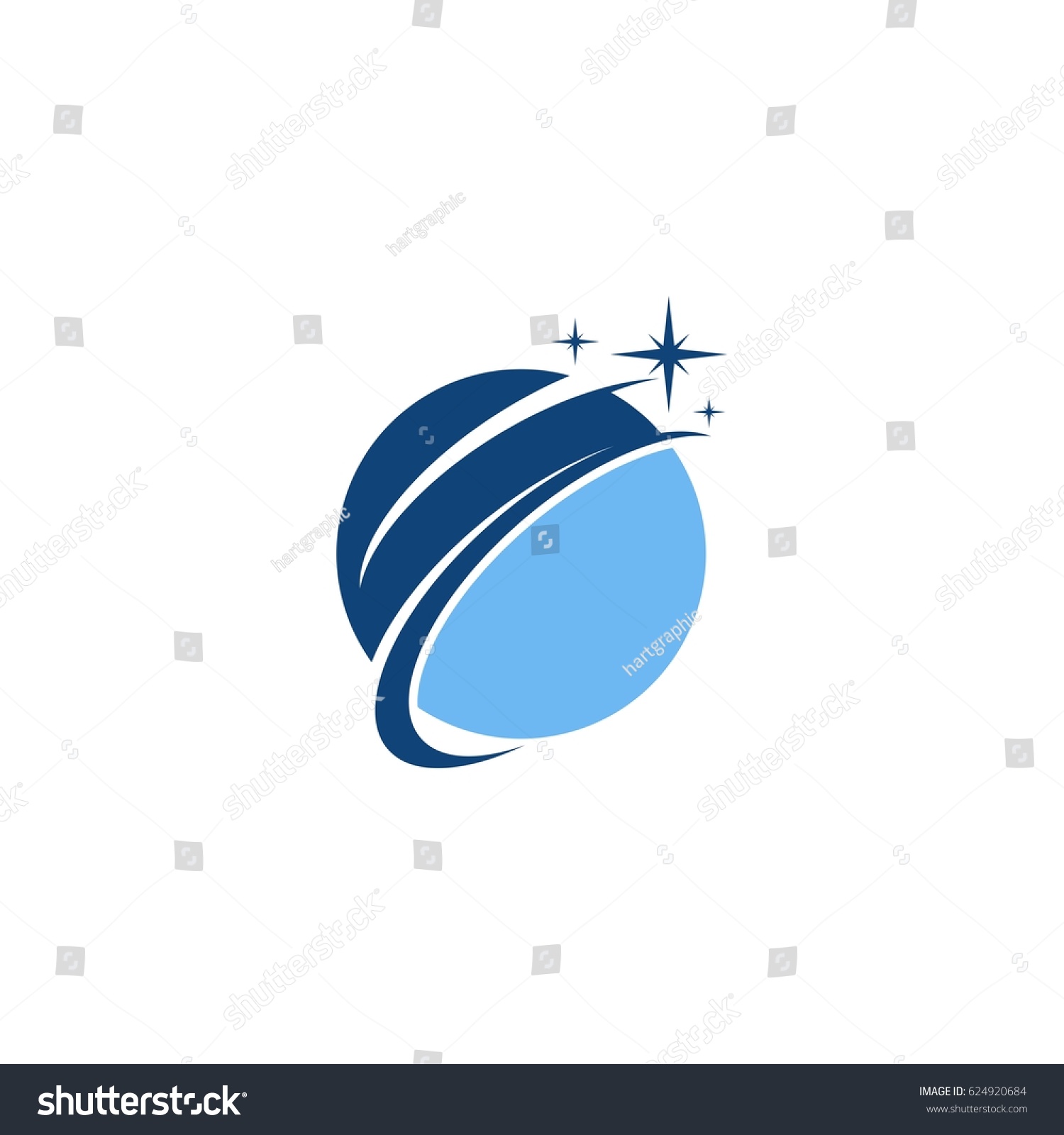 Blue Planet Logo Stock Vector 624920684 - Shutterstock
