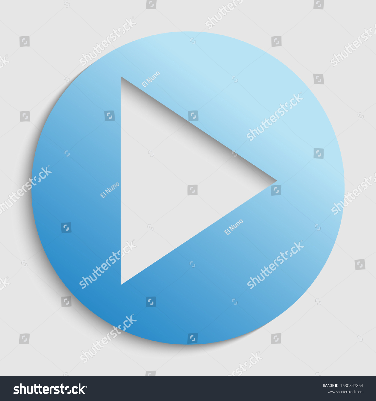 Blue Play Button Icon Sign Vector Stock Vector (Royalty Free ...