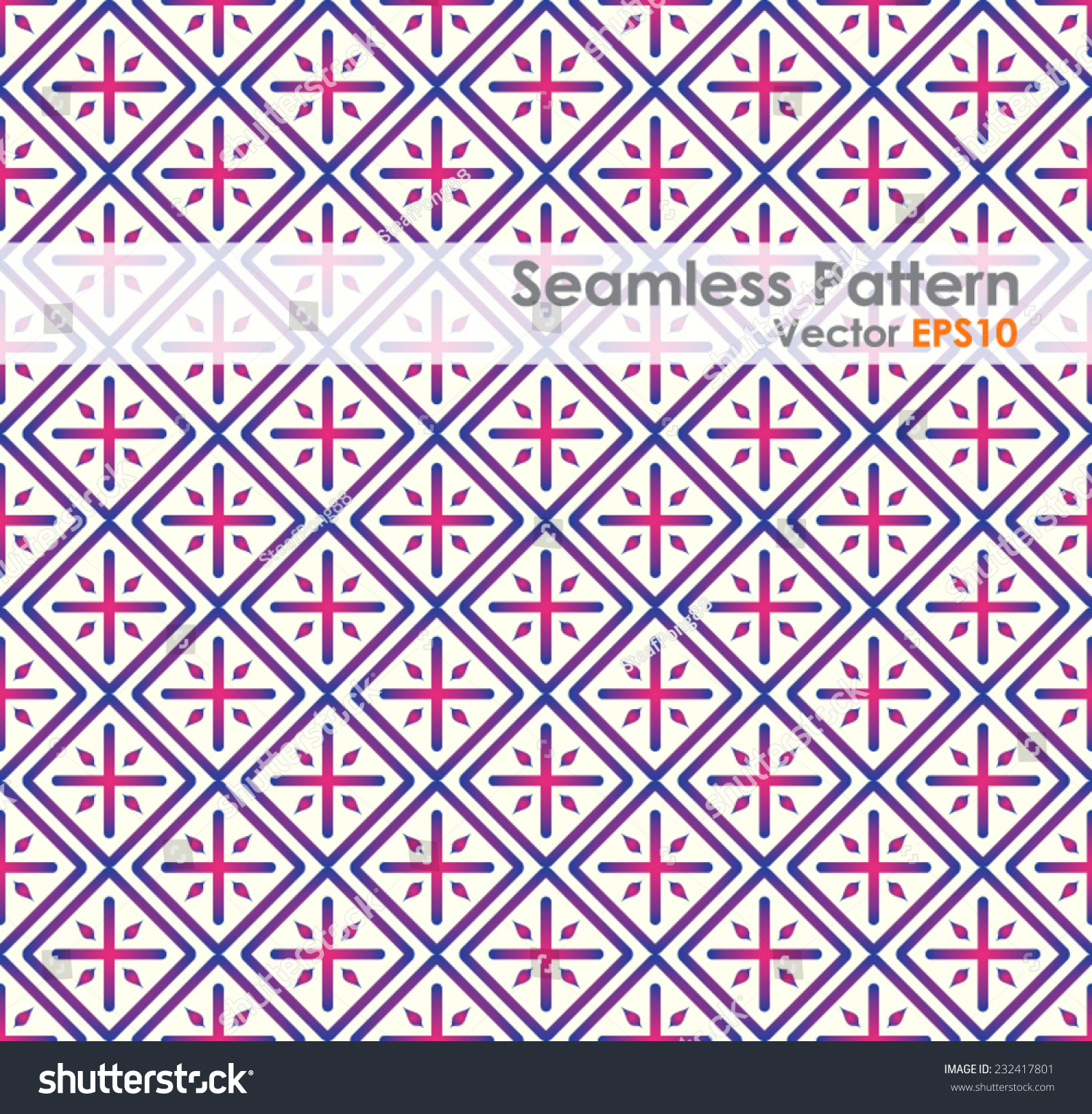 Blue Plus Sign Rectangle Shape Seamless Stock Vector (Royalty Free ...