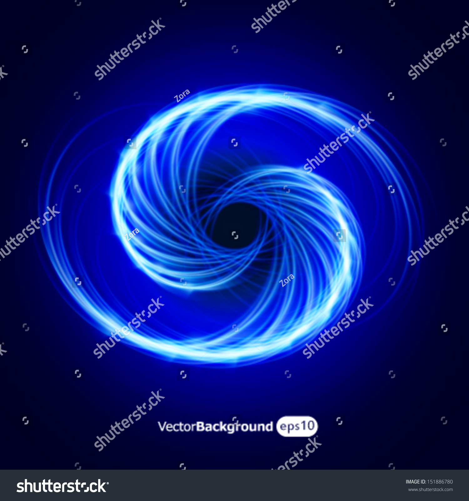 Blue Portal Vortex Background Stock Vector (Royalty Free) 151886780