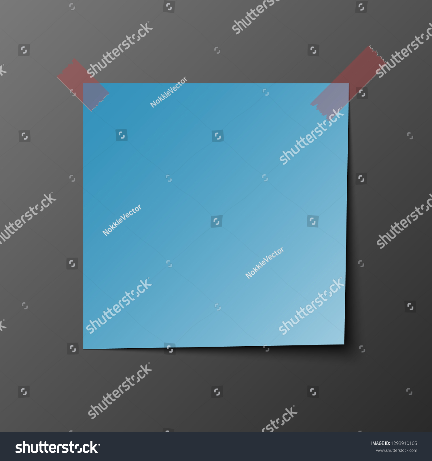 Blue Post Note Paper Shadow Vector Stock Vector (Royalty Free ...