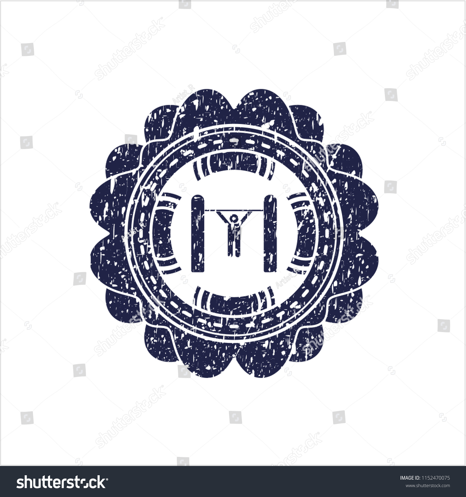 Blue Pull Icon Inside Rubber Texture Stock Vector (Royalty Free ...