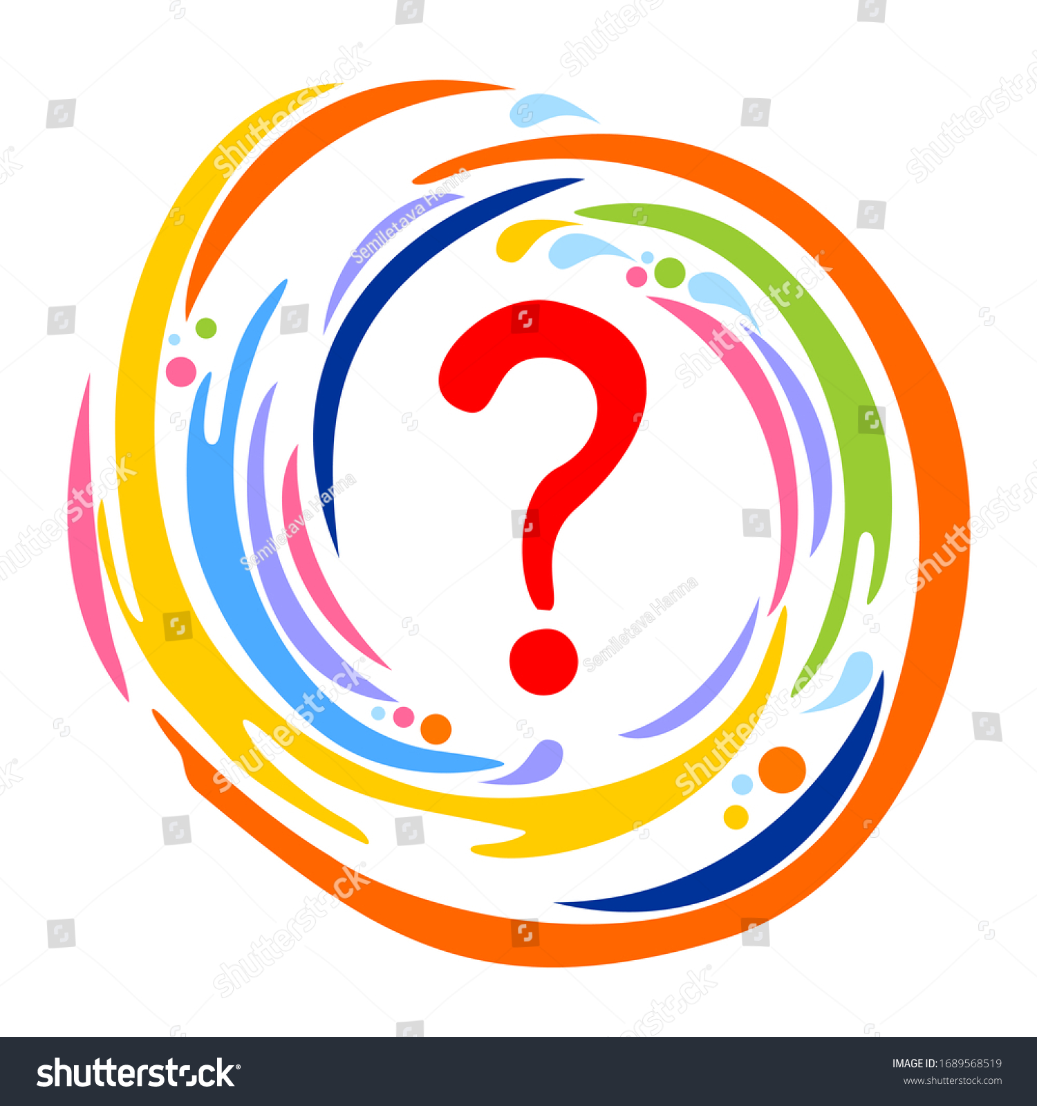Blue Question Mark Poster Vector Illustration Stock Vector (Royalty ...