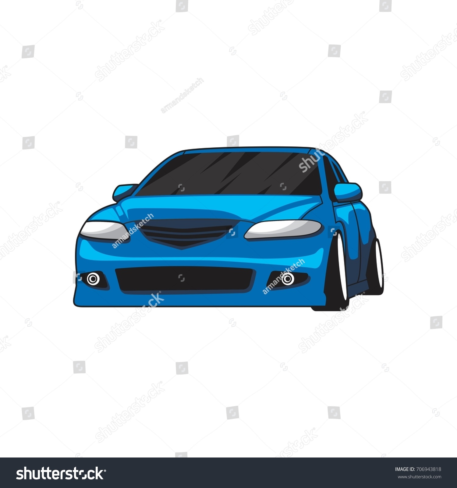Blue Race Car Vector Stock Vector (Royalty Free) 706943818