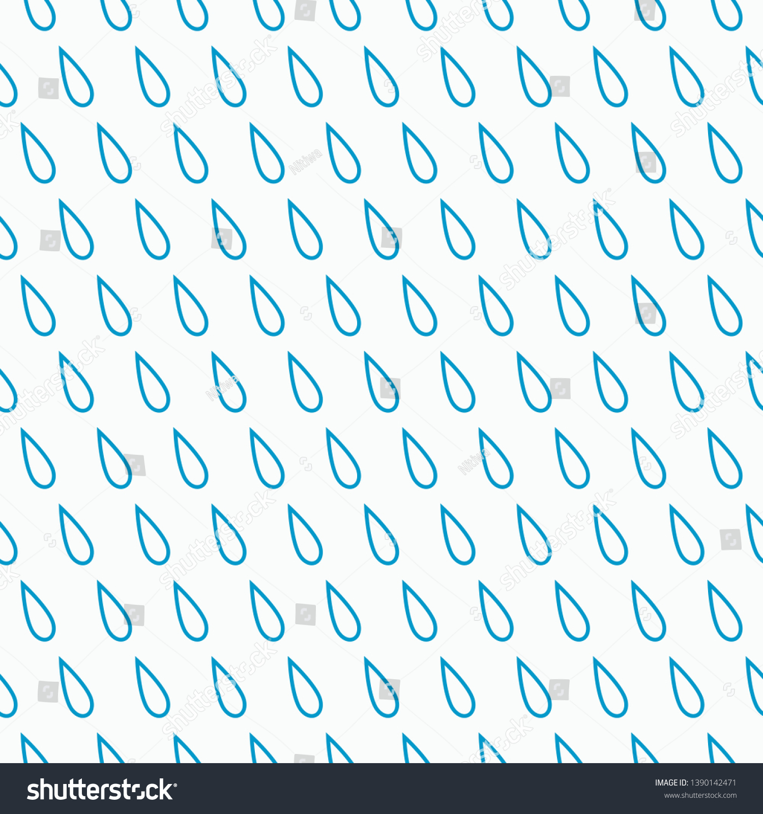 Blue Raindrop Stroke Lines On White Stock Vector (Royalty Free) 1390142471