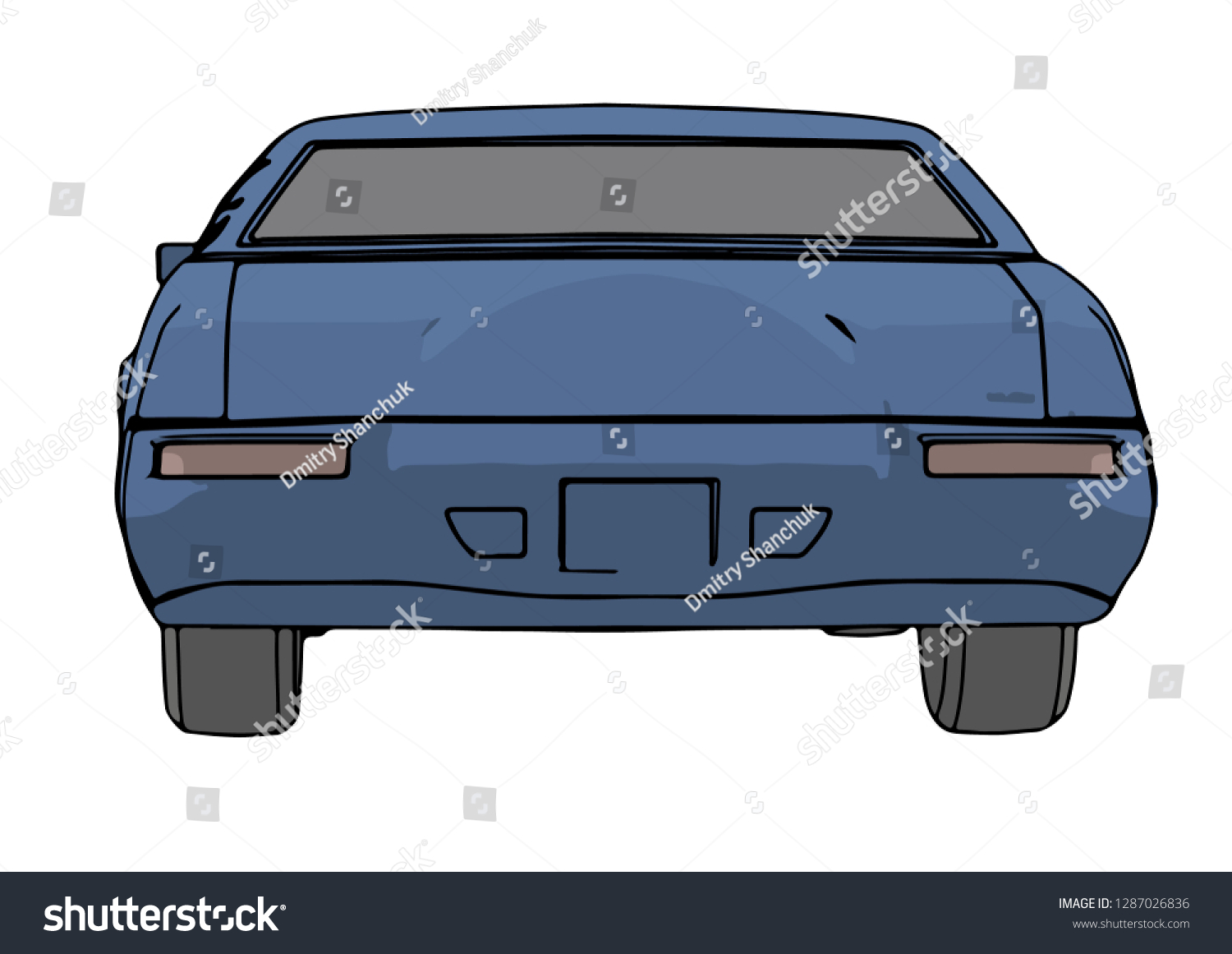 Blue Retro Car Shadows Vector: เวกเตอร์สต็อก (ปลอดค่าลิขสิทธิ์ ...