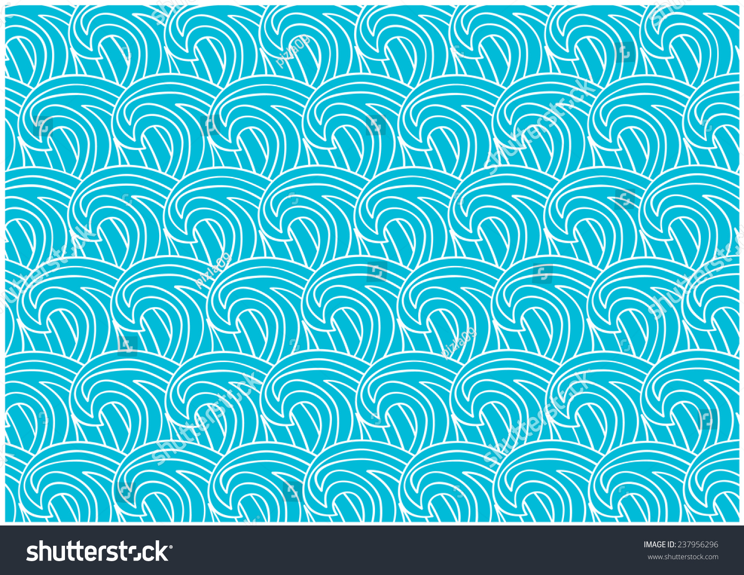 Blue Retro Waves Background Stock Vector (Royalty Free) 237956296