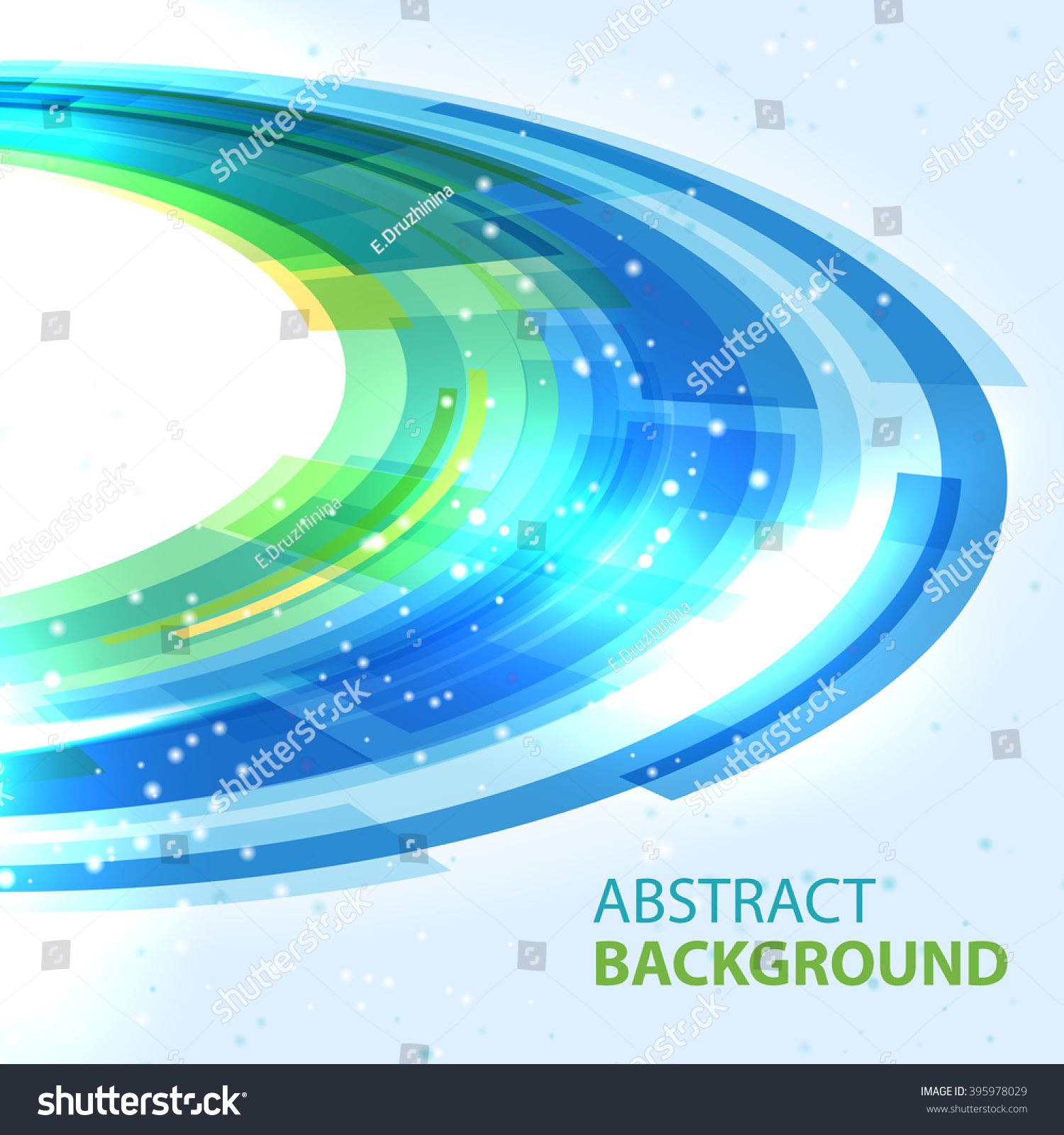 Blue Round Template Abstract Background Business Stock Vector (Royalty ...