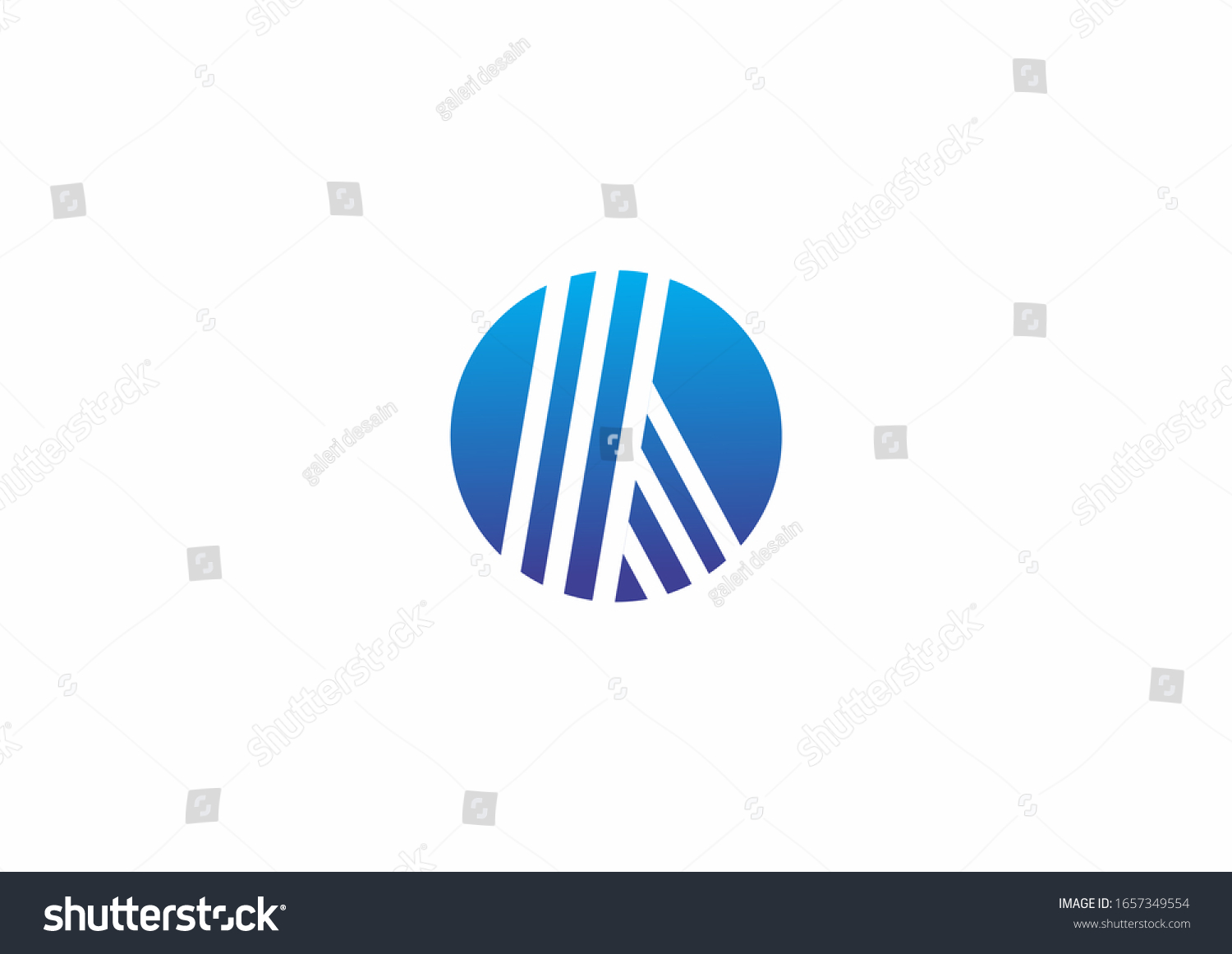 Blue Round Line Vector Logo Design Stock Vector (Royalty Free) 1657349554
