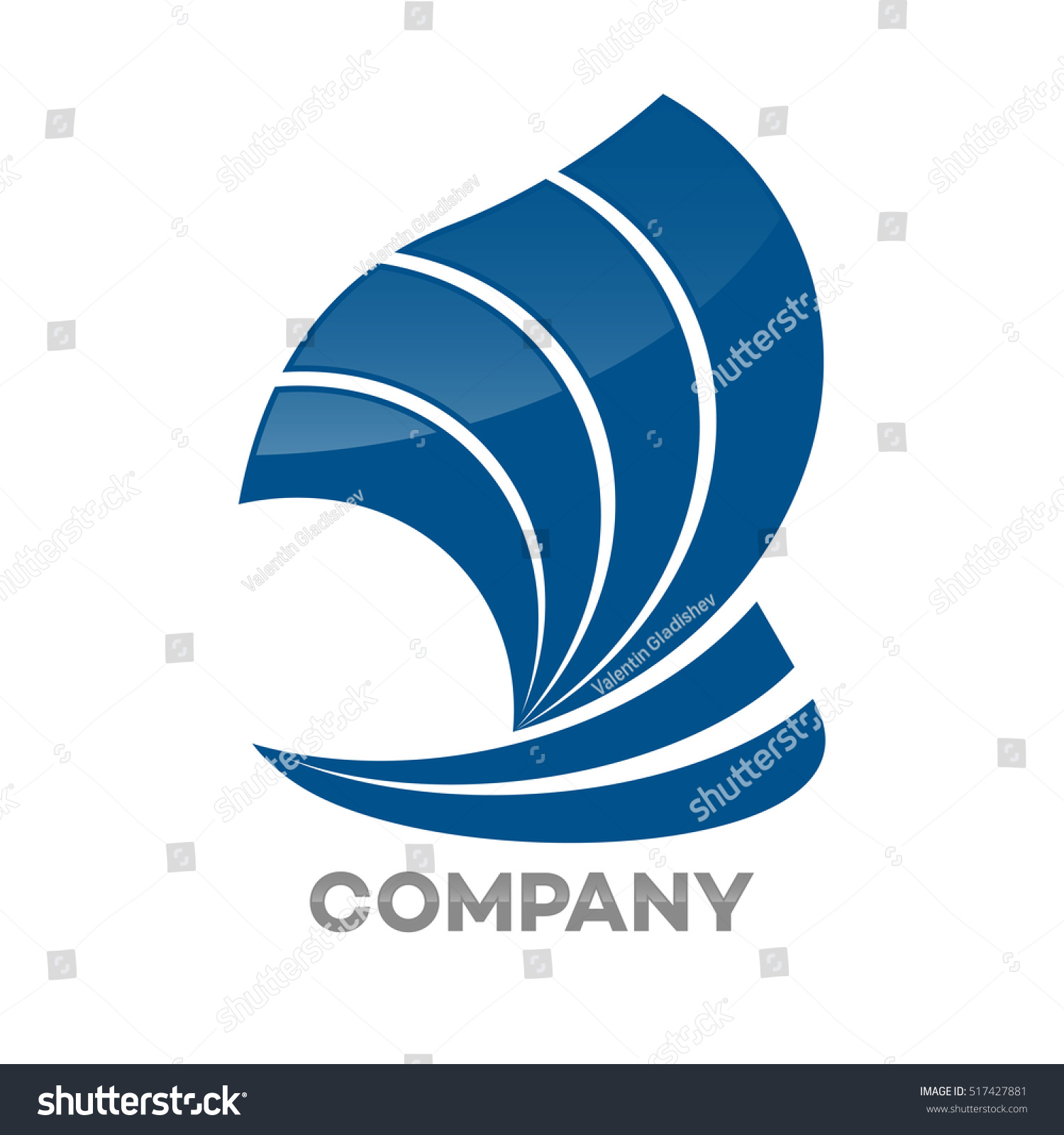 Blue Sail Logo Stock Vector (Royalty Free) 517427881