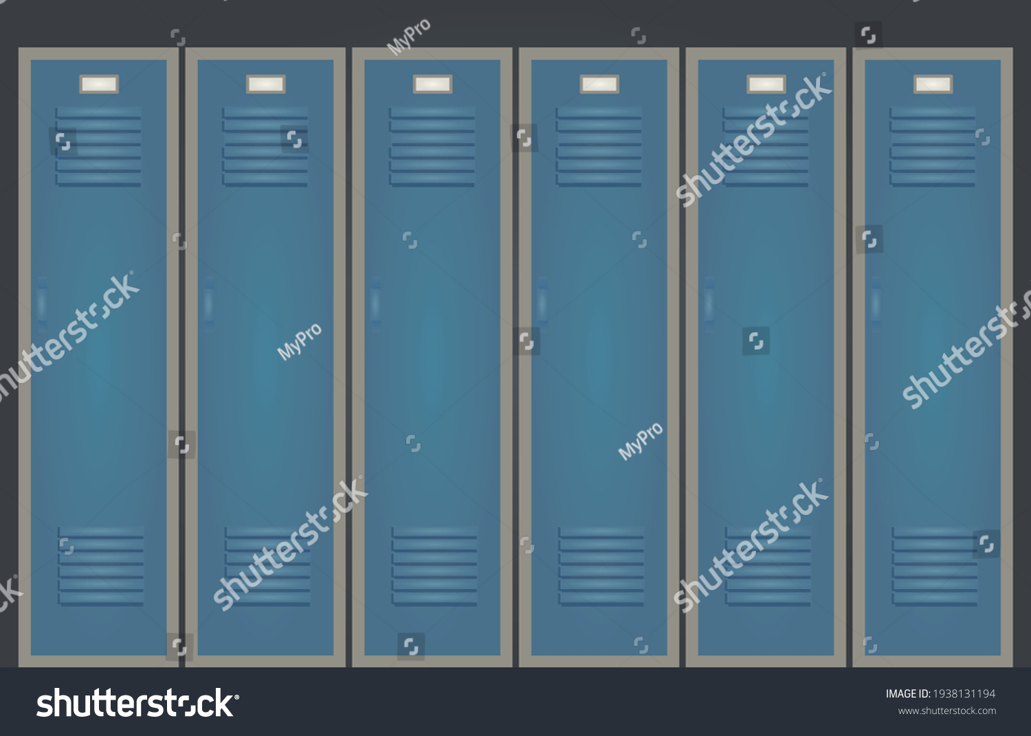Blue School Locker Vector Illustration Stock Vector (Royalty Free ...