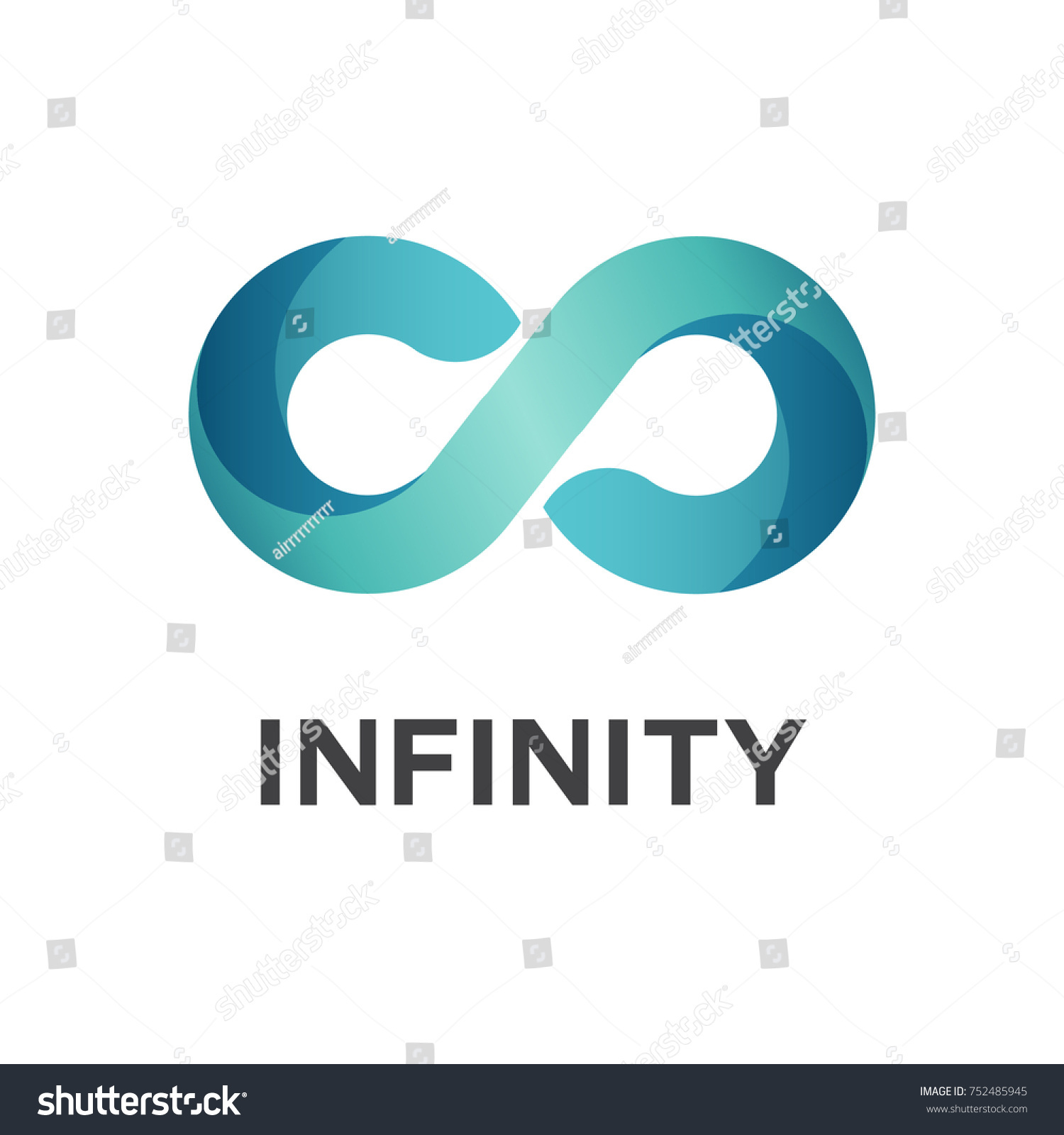 Blue Sea Infinity Logo Design Stock Vector (Royalty Free) 752485945 ...