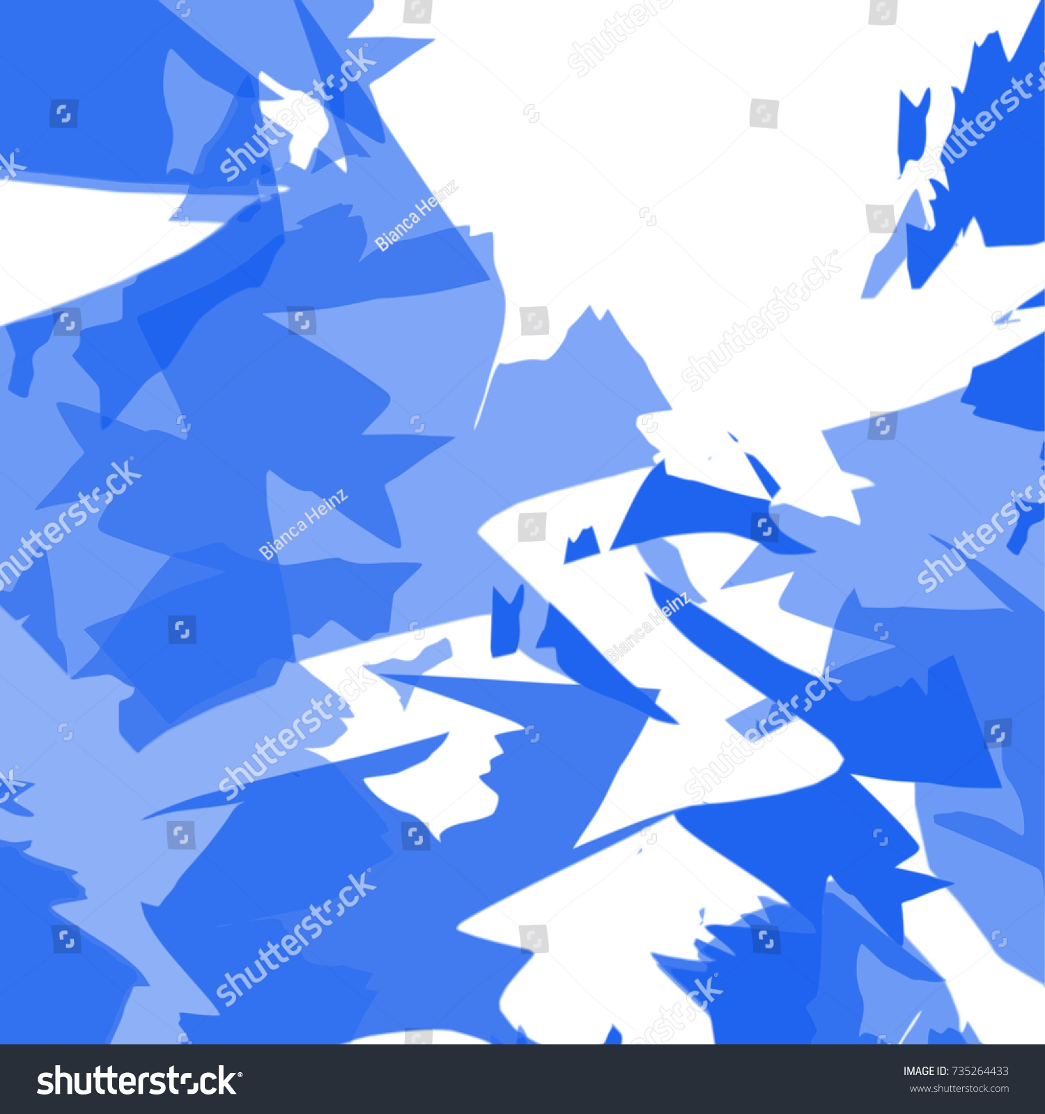 Blue Shard Shaped Pattern On White Stock Vector (Royalty Free ...