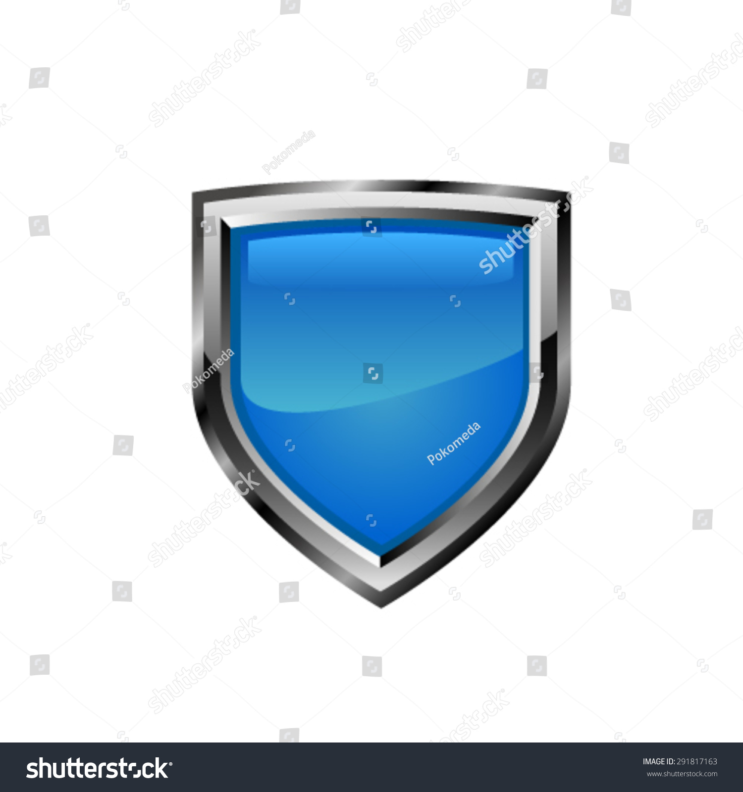 Blue Shield. Vector - 291817163 : Shutterstock