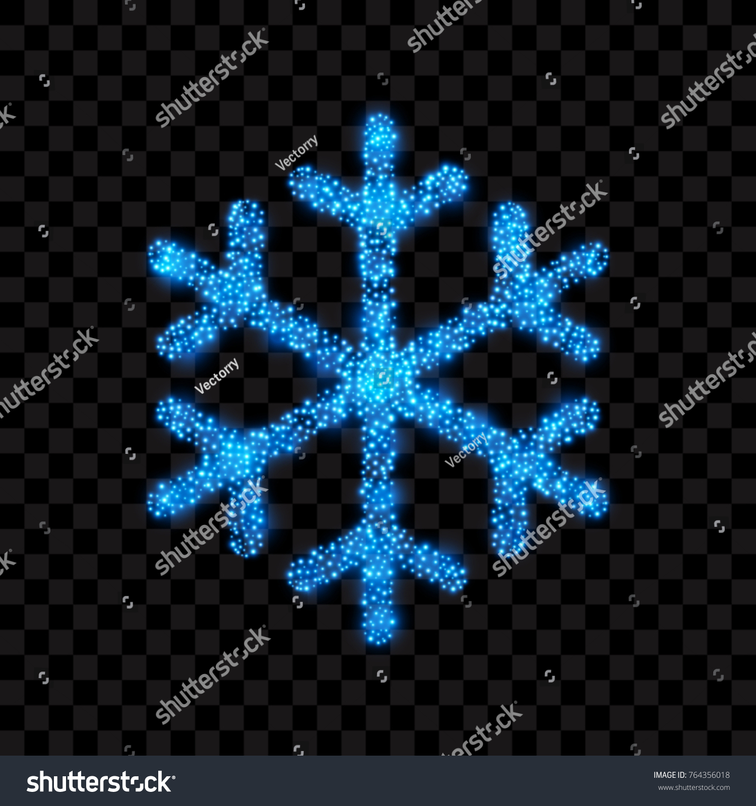 Blue Shiny Snowflake Isolated Vector Illustration Stock Vector (Royalty ...