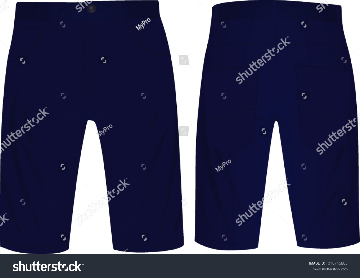 Blue Shorts Vector Illustration Stock Vector (Royalty Free) 1018746883