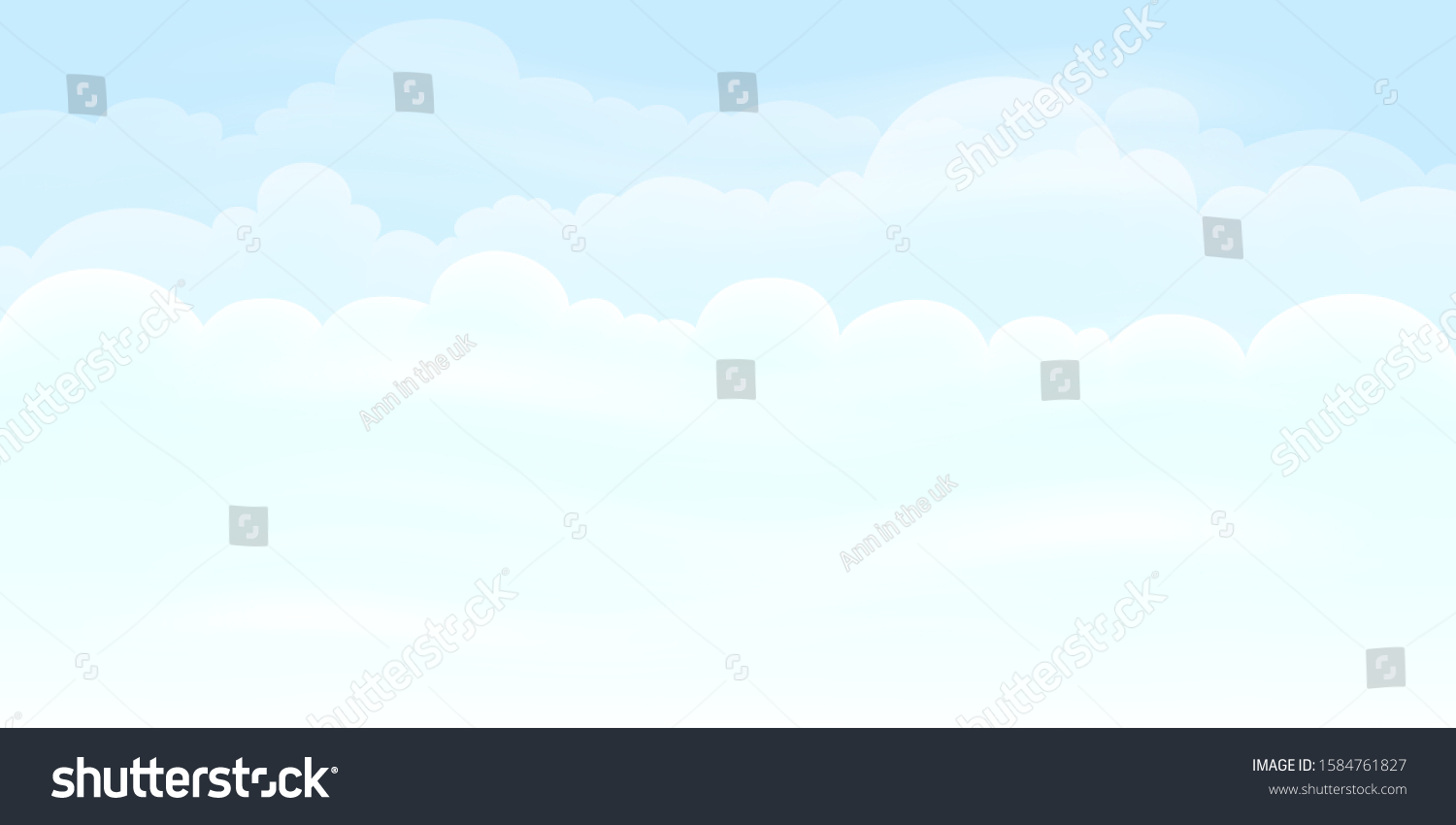 Blue Sky Altostratus Clouds Backgroundvector Cartoon Stock Vector Royalty Free 1584761827