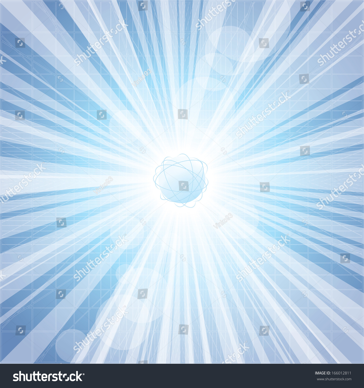 Blue Sphere Burst Vector Illustration Stock Vector (Royalty Free ...