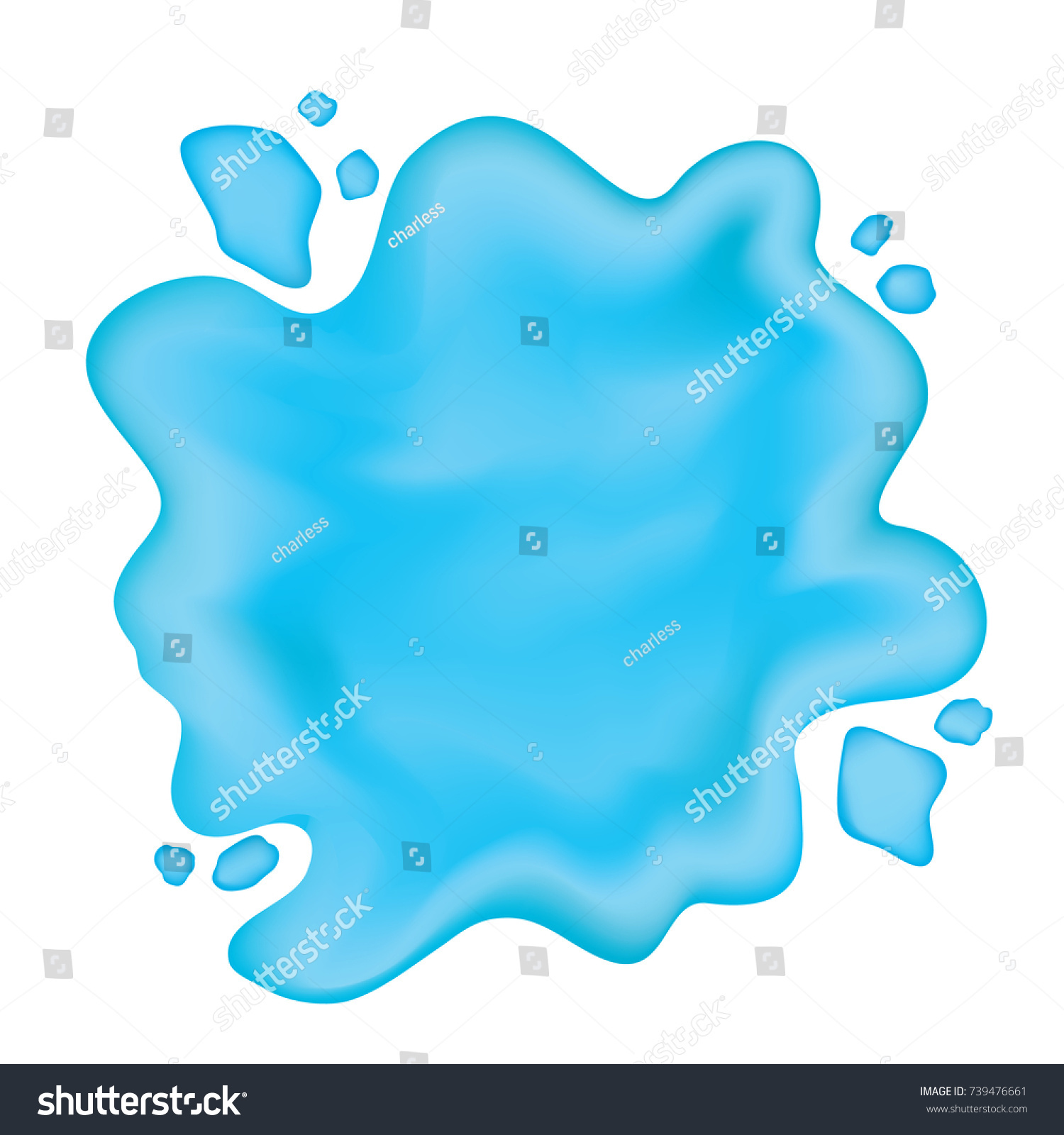Blue Splash Vector Illustration Stock Vector (Royalty Free) 739476661 ...