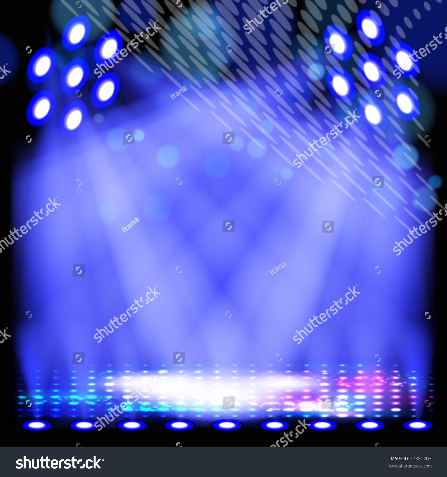 Fondo del foco azul con efectos: vector de stock (libre de regalías ...