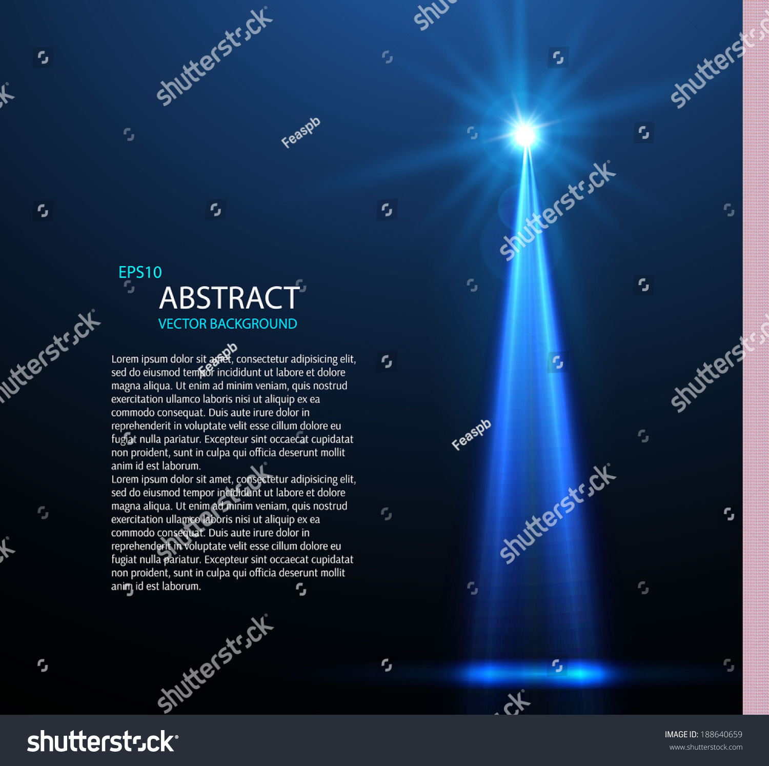 Blue Spotlight. Vector Illustration. - 188640659 : Shutterstock