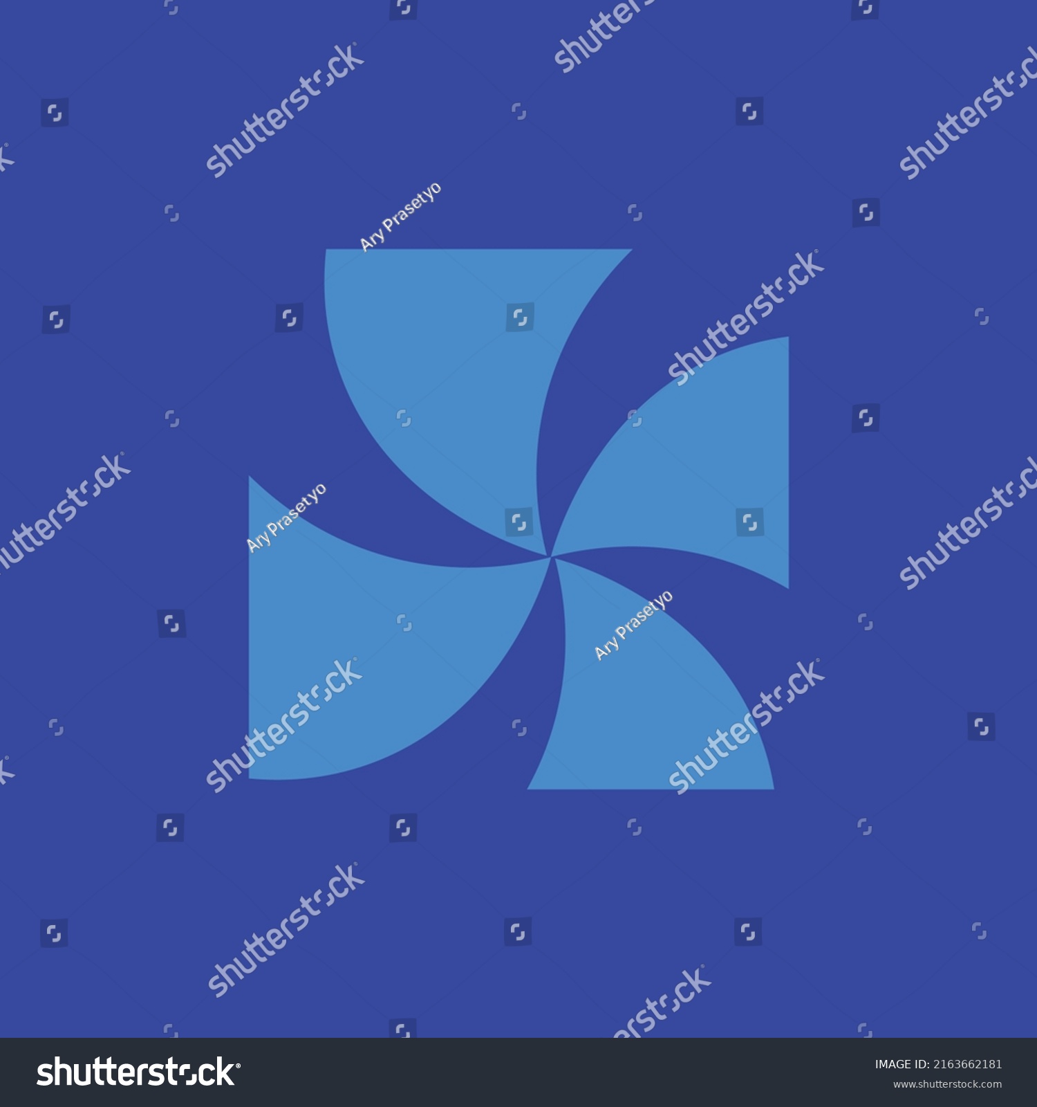 Blue Square Windmill Vector Logo Within Stock Vector (Royalty Free ...