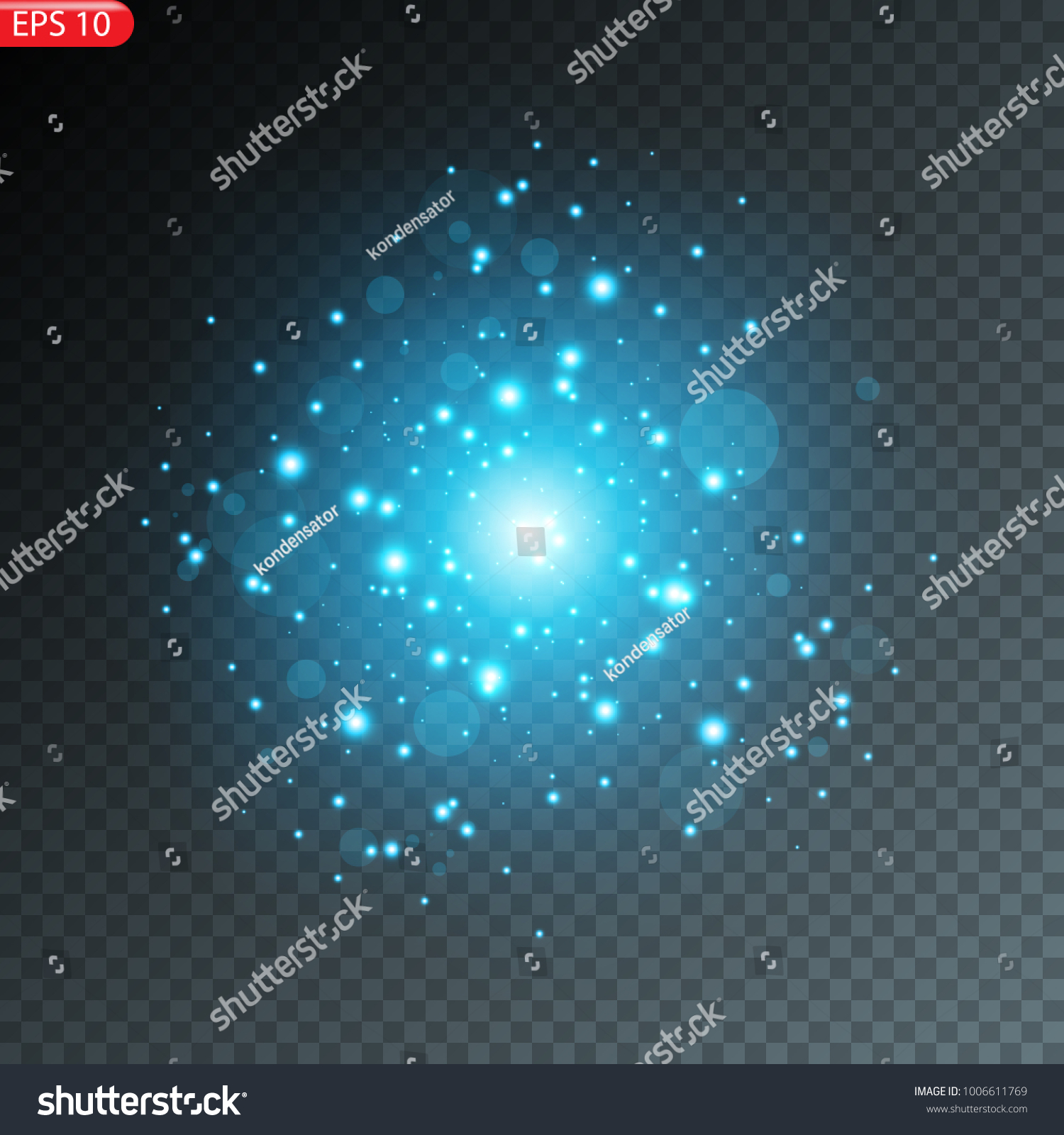 Blue Star Light Effect Light Glare Stock Vector (Royalty Free) 1006611769