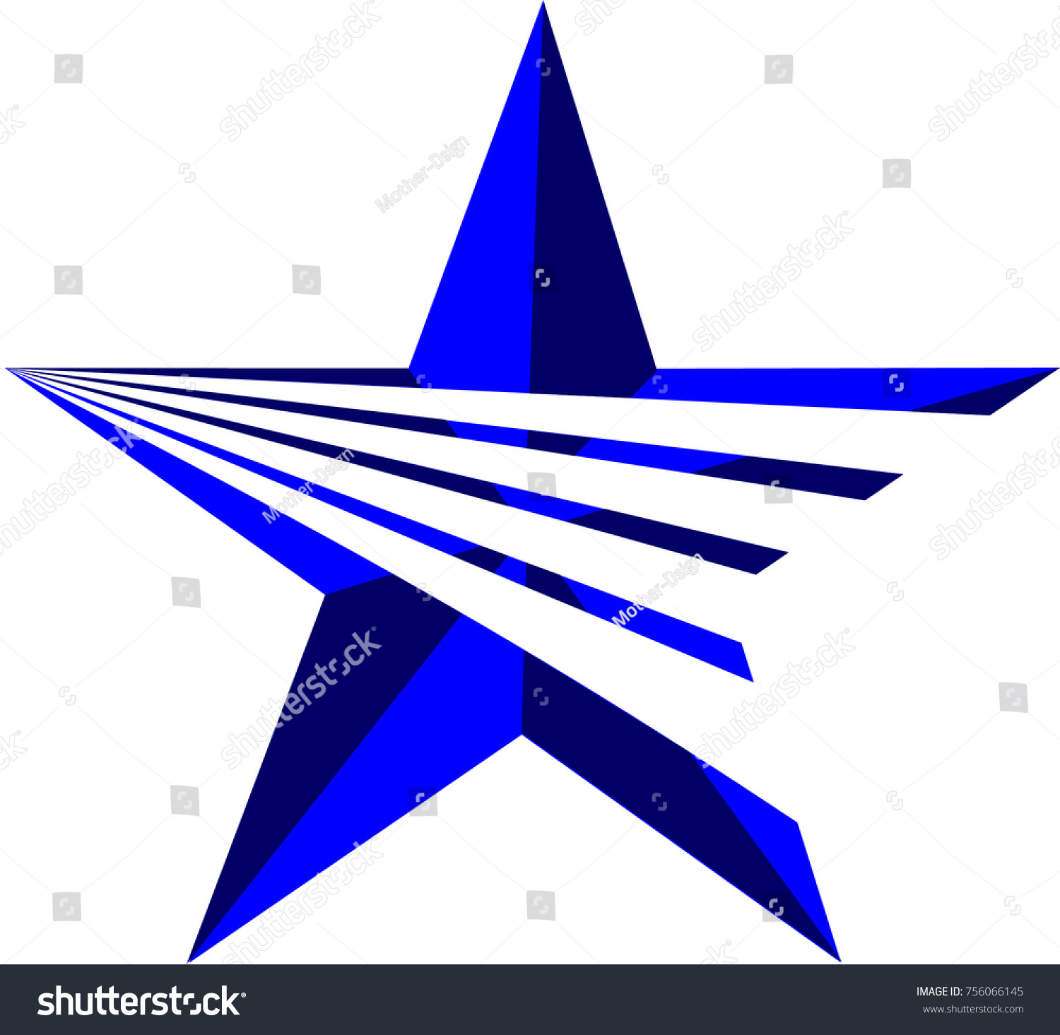 Blue Star Logo Concept: Stock-Vektorgrafik (Lizenzfrei) 756066145 ...