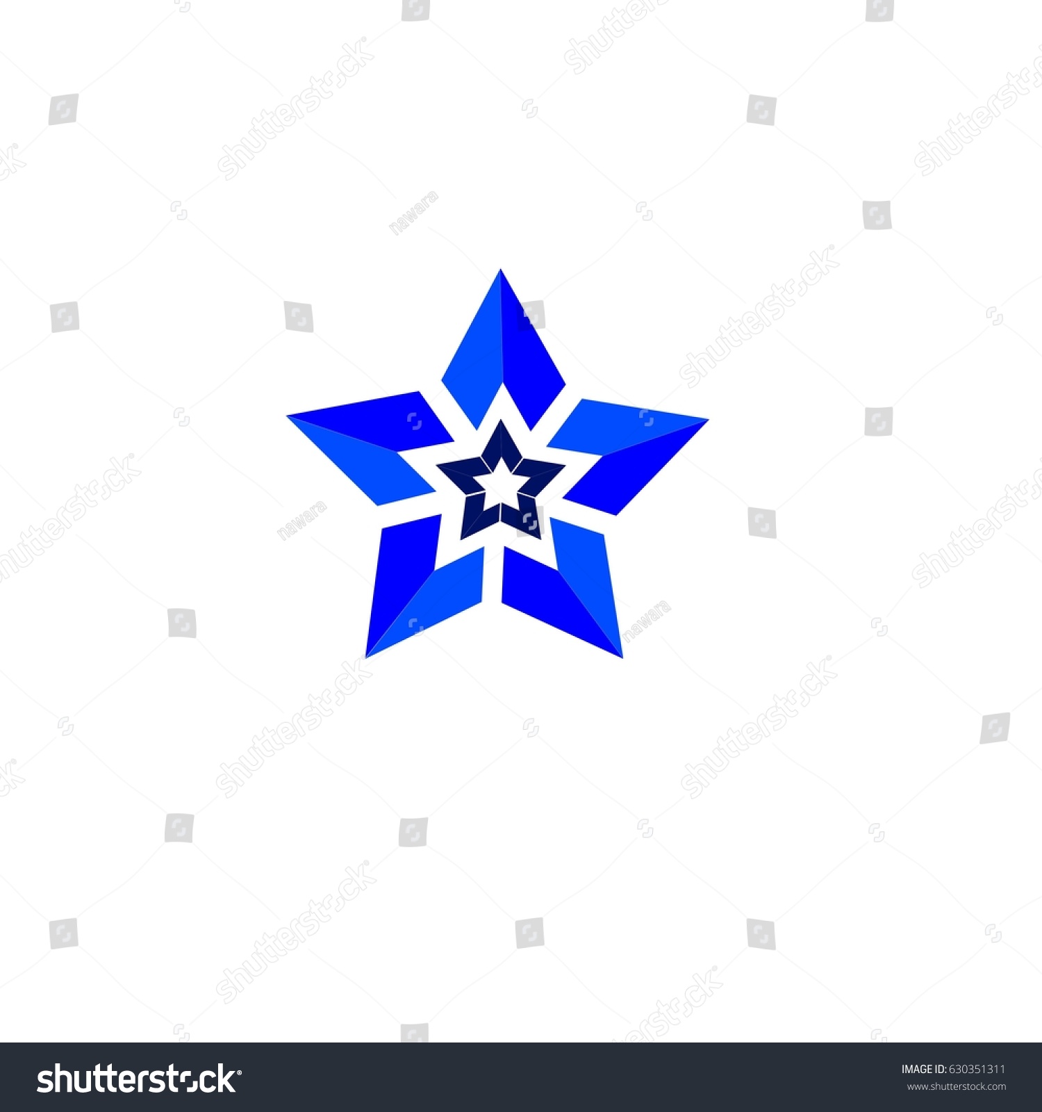 Blue Star Logo Vector Stock Vector (Royalty Free) 630351311 | Shutterstock