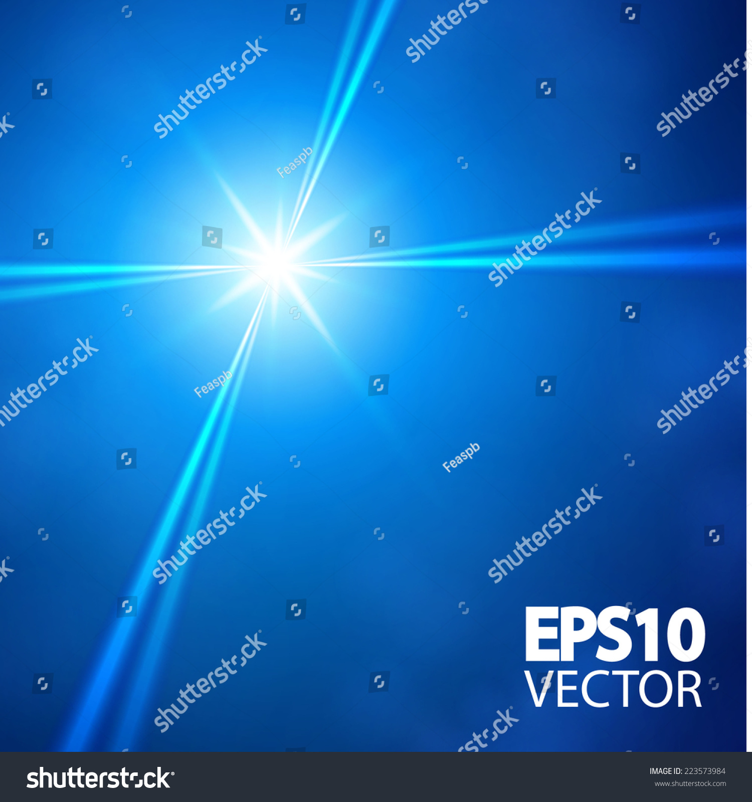 Blue Star Spotlights Vector Illustration Stock Vector (Royalty Free ...