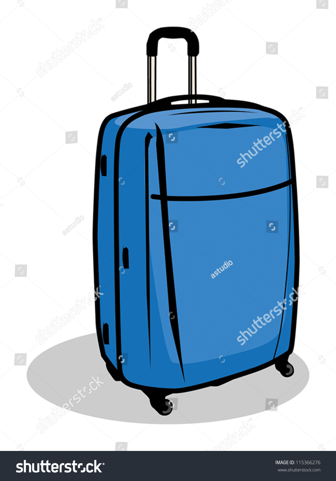 Blue Suitcase Vector Illustration Stock Vector (Royalty Free) 115366276 ...