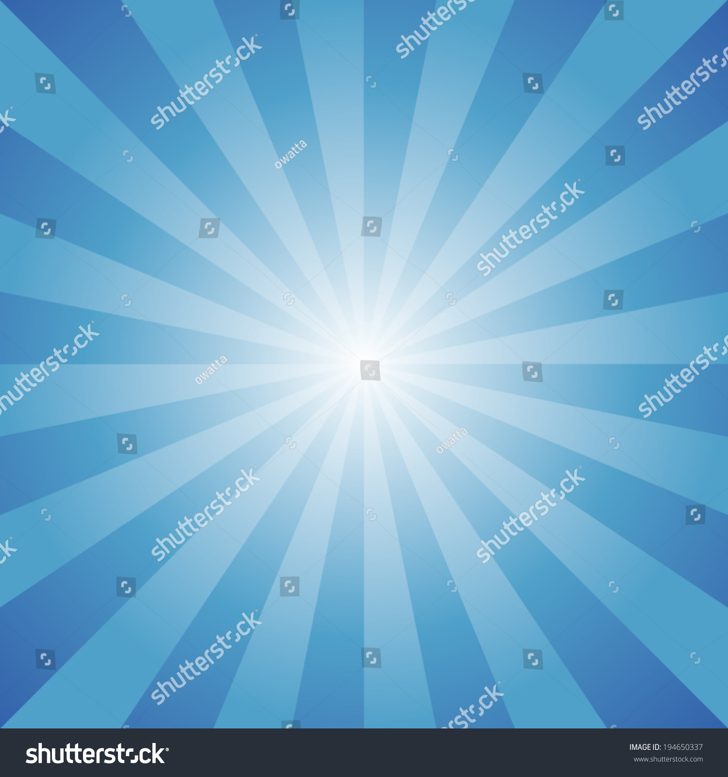 Blue Sun Rays Vector Illustration Blackground Stock Vector 194650337 ...