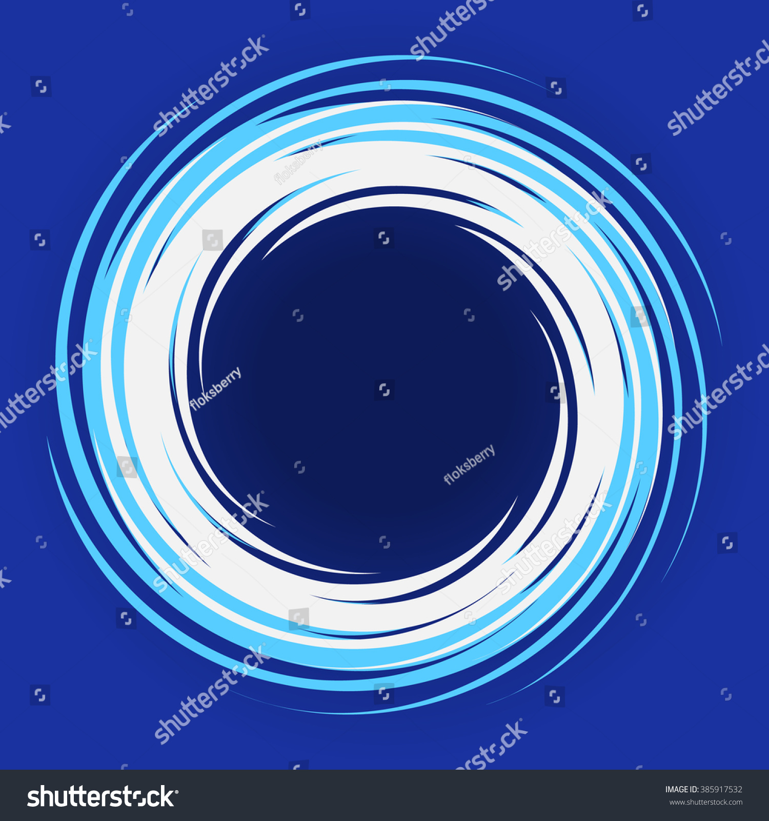 Blue Swirl Frame Hand Drawing Vector Stock Vector (Royalty Free) 385917532