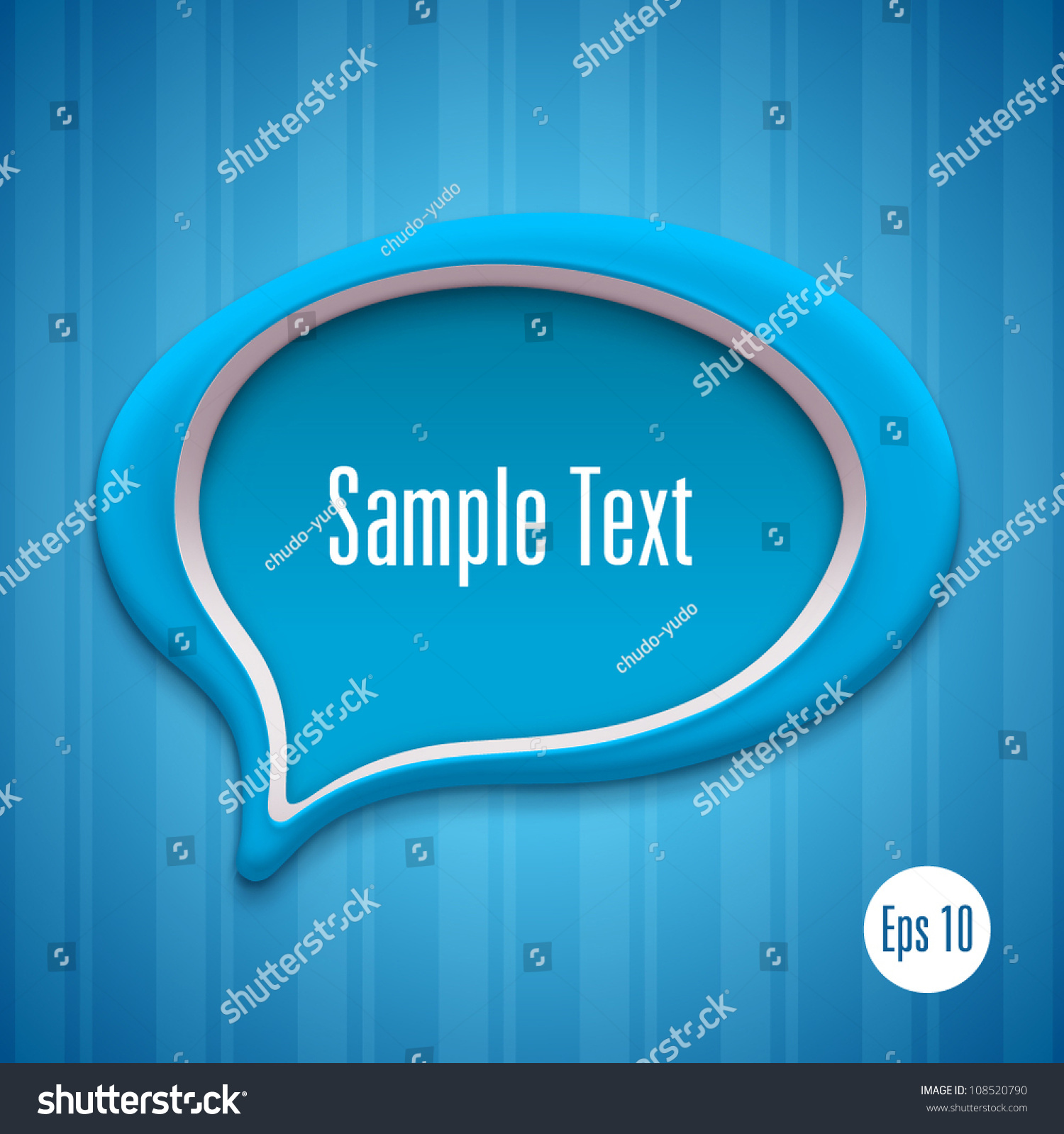 Blue Talk Bubble Symbol Vector Illustration Stock Vector (Royalty Free ...